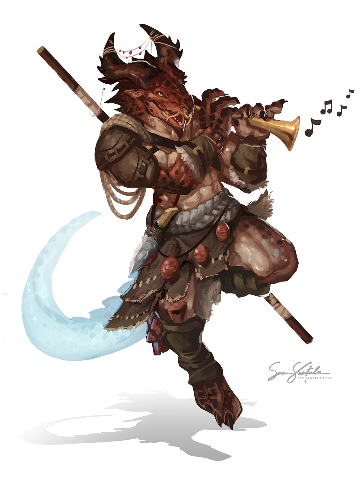 Dragonborn Bard DnD Polycount