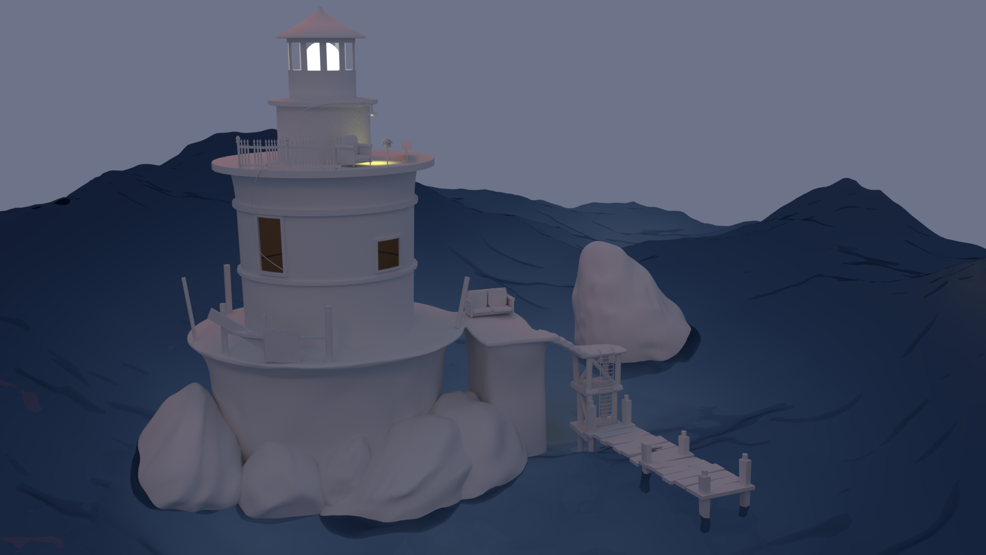 Lighthouse environment ( amateur ) — polycount