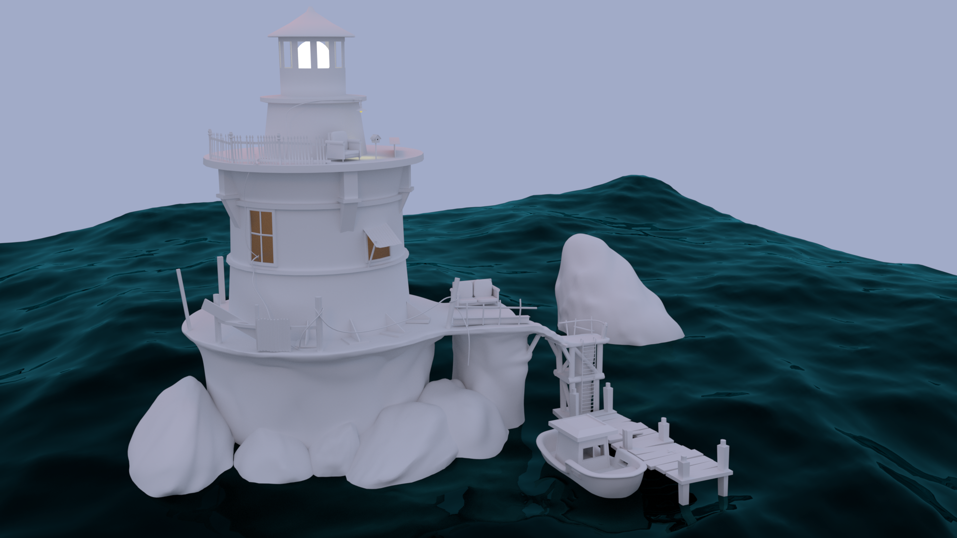 Lighthouse environment ( amateur ) — polycount