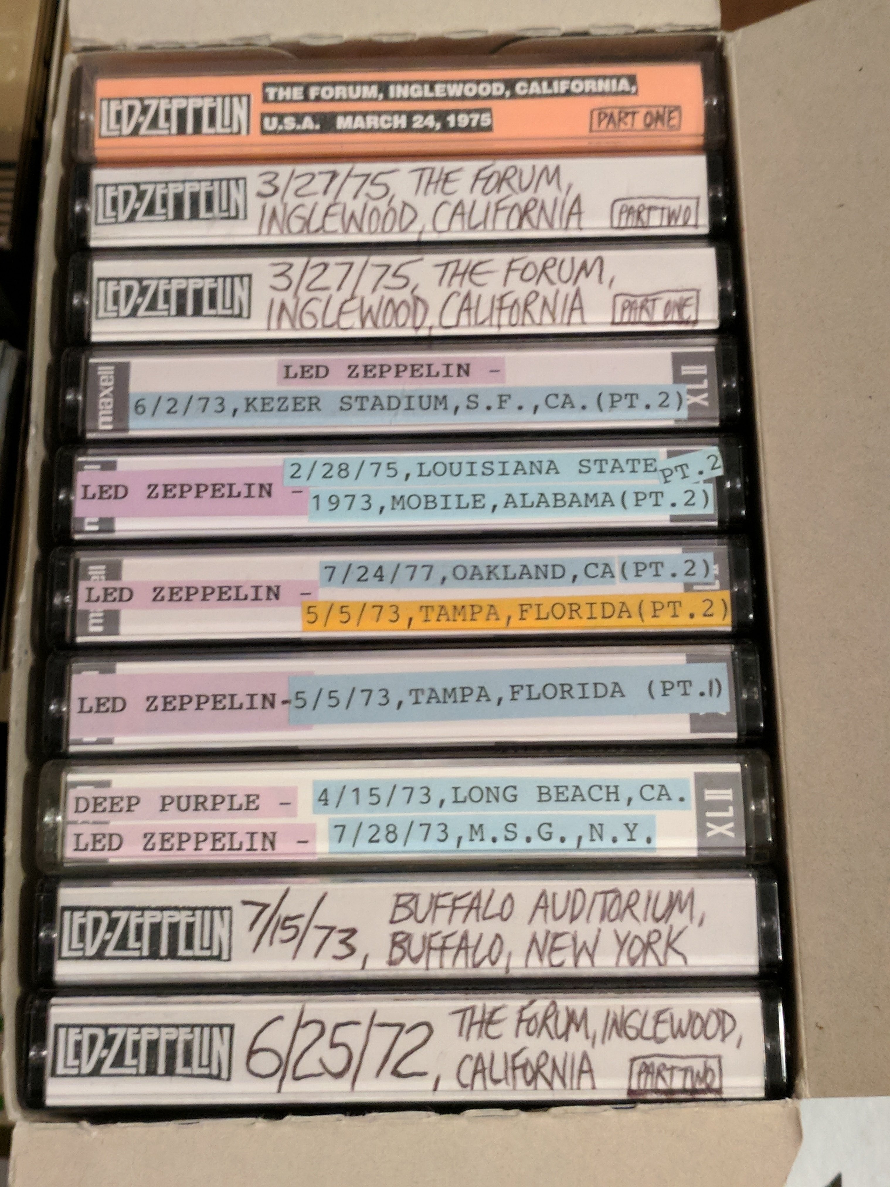 Pearl Jam Concert Cassette Tapes - 1990's — Pearl Jam Community