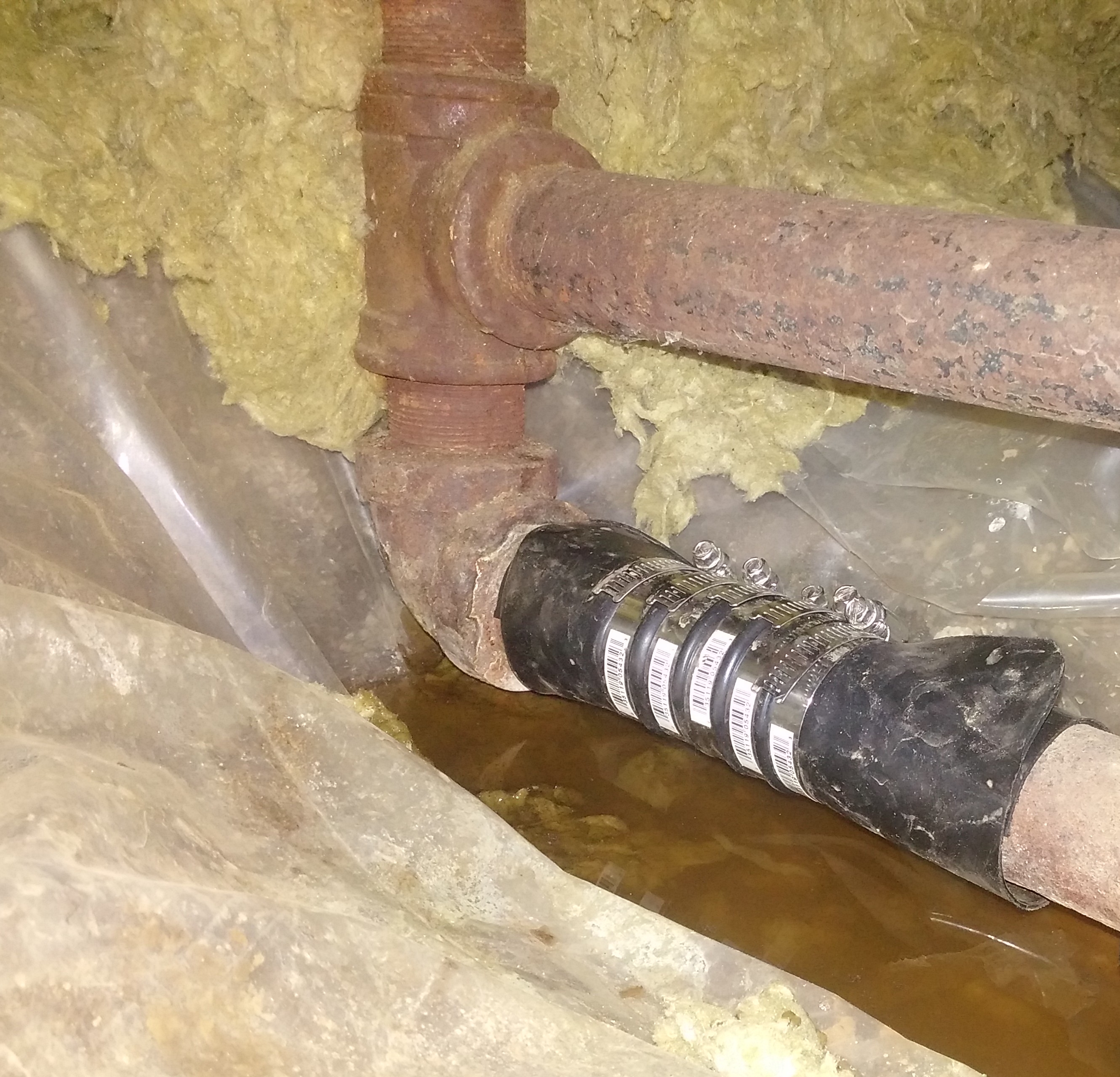 Fixing leaking steam pipe return — Heating Help: The Wall