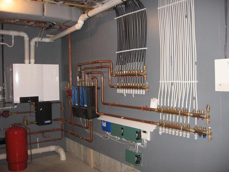 More photos of Buderus install — Heating Help: The Wall