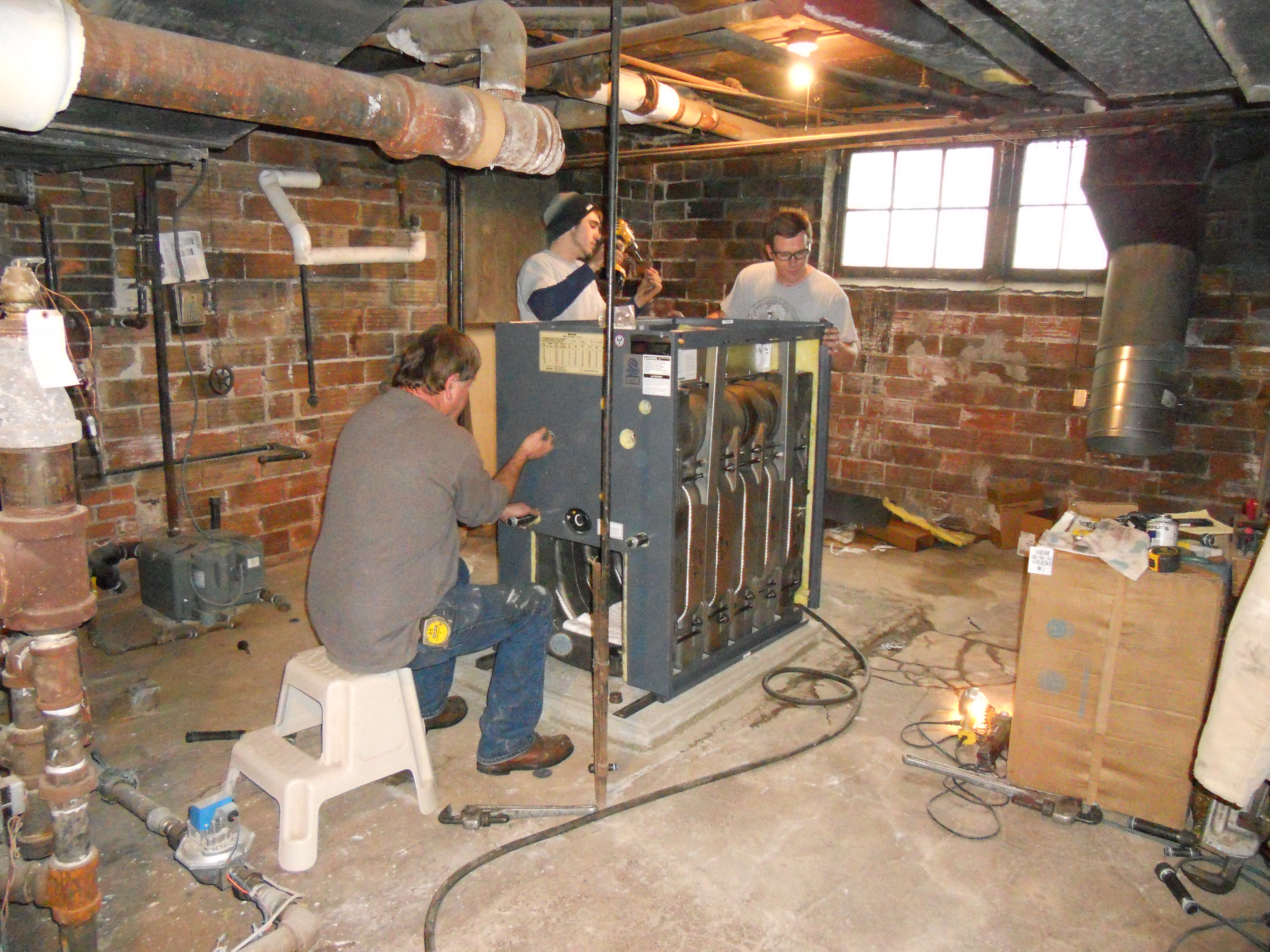 New Boiler at the Best Mansion — Heating Help: The Wall