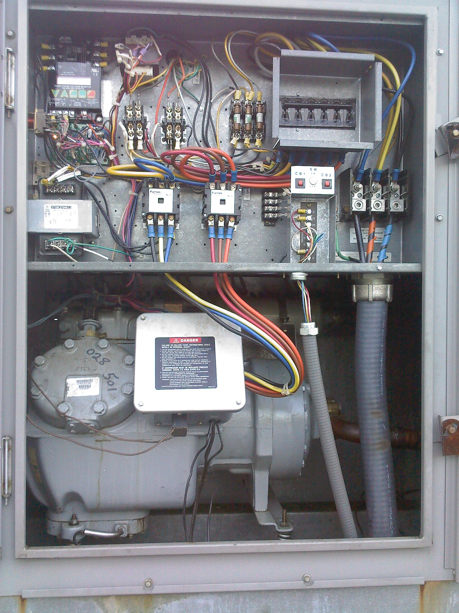 compressor and wiring - where is oil pressure switch? — Heating Help ...