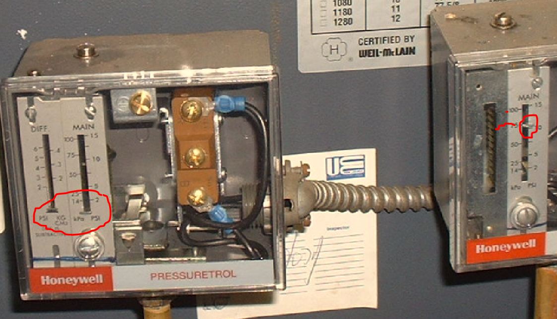 pressuretrol settings - are these right? — Heating Help: The Wall