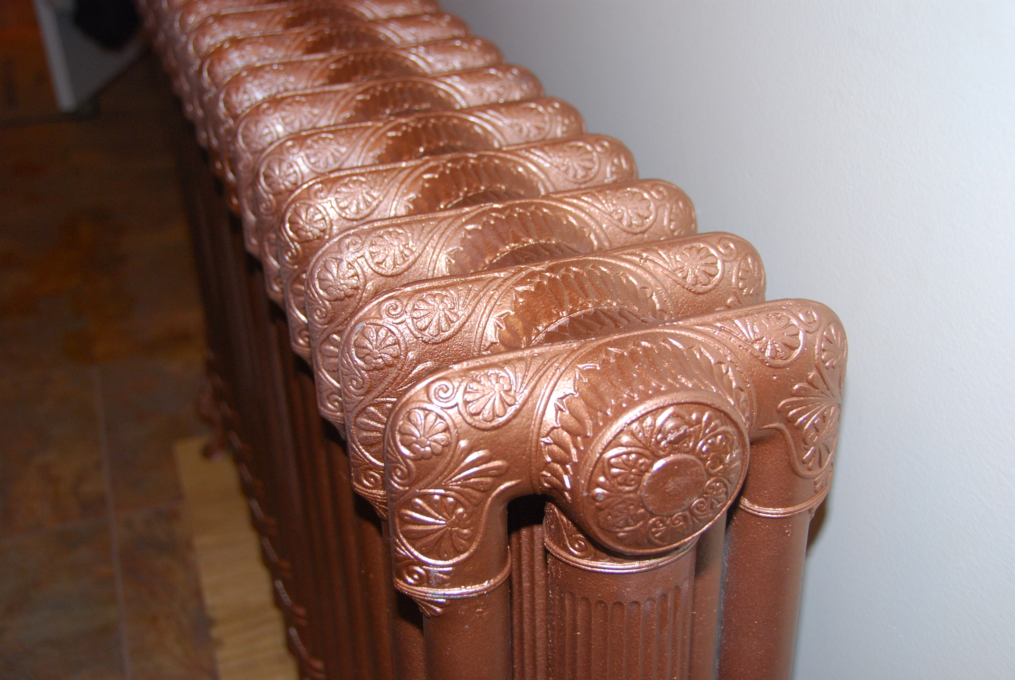 Refinished Rads In Rustoleum Hammered Copper — Heating Help: The Wall