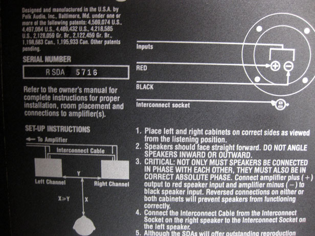 Identifying PA Speakers — Polk Audio Forum