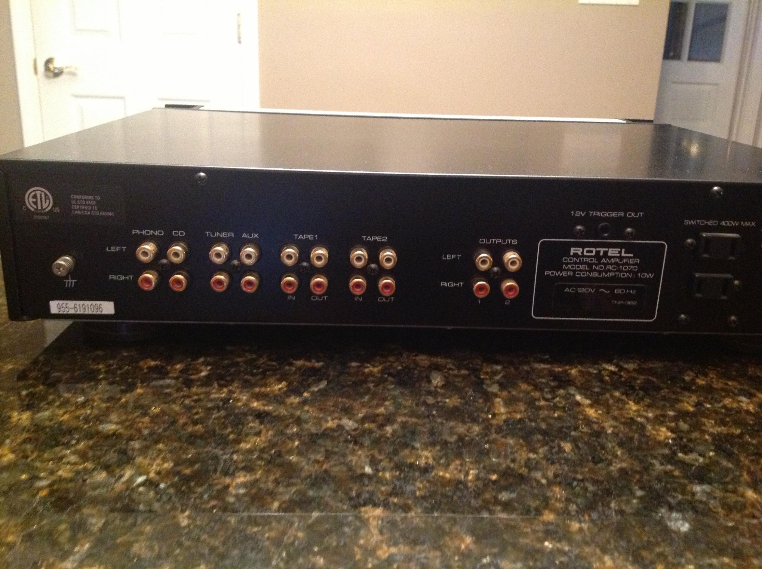 Rotel RC-1070 pre amp for sale — Polk Audio Forum