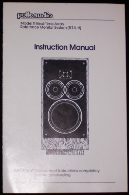 RTA 11 - (Real Time Array) - sellable? — Polk Audio Forum