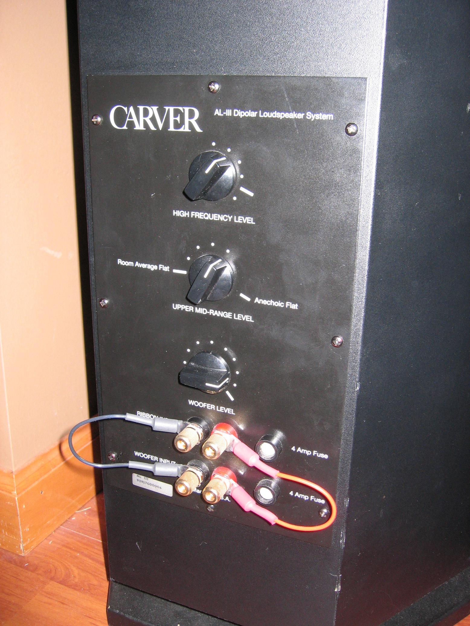 FS: Carver AL-III's Ribbon Speakers — Polk Audio Forum