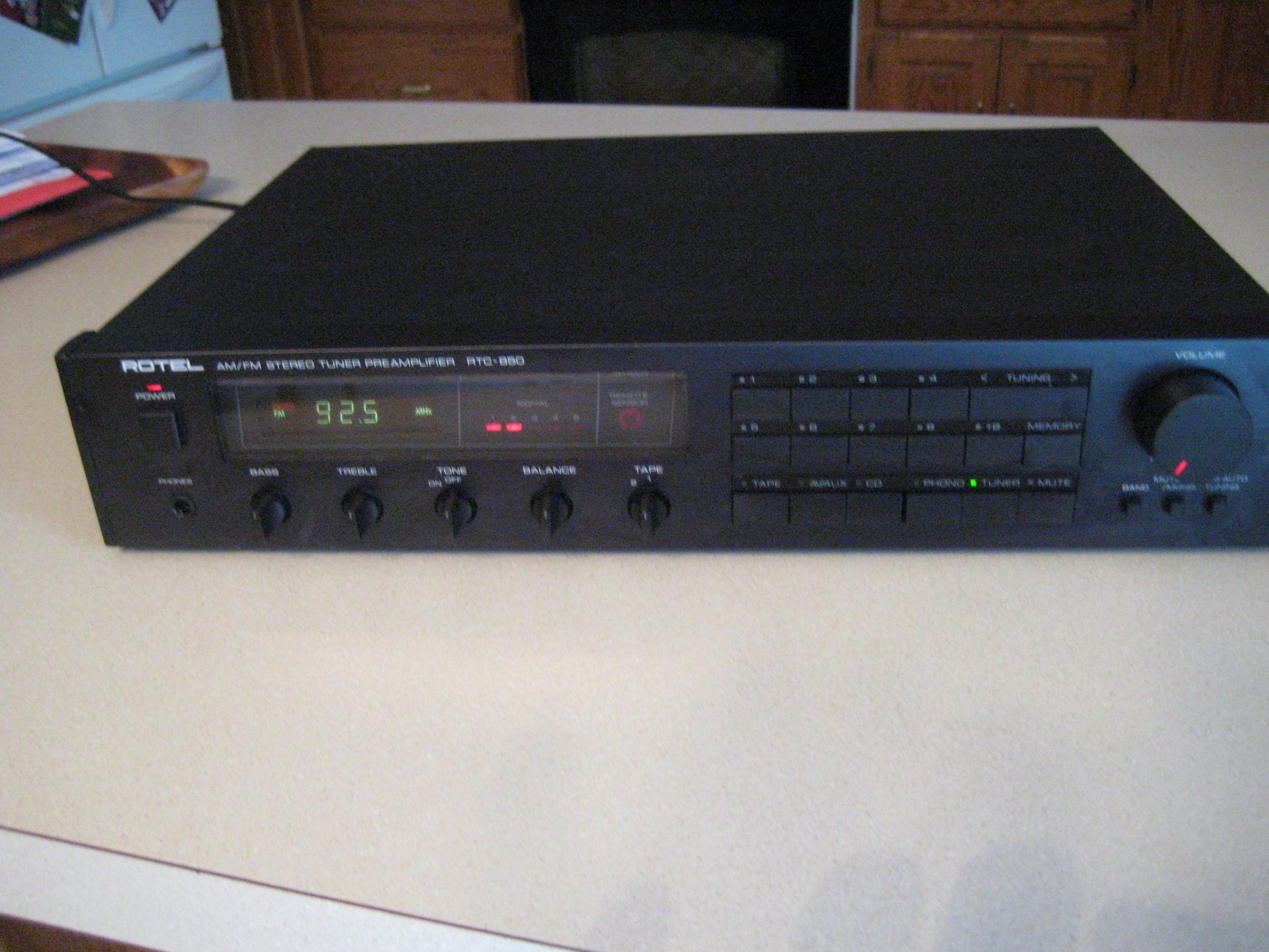 Nice Rotel RTC 850 remote controlled tuner preamp w phono — Polk Audio ...