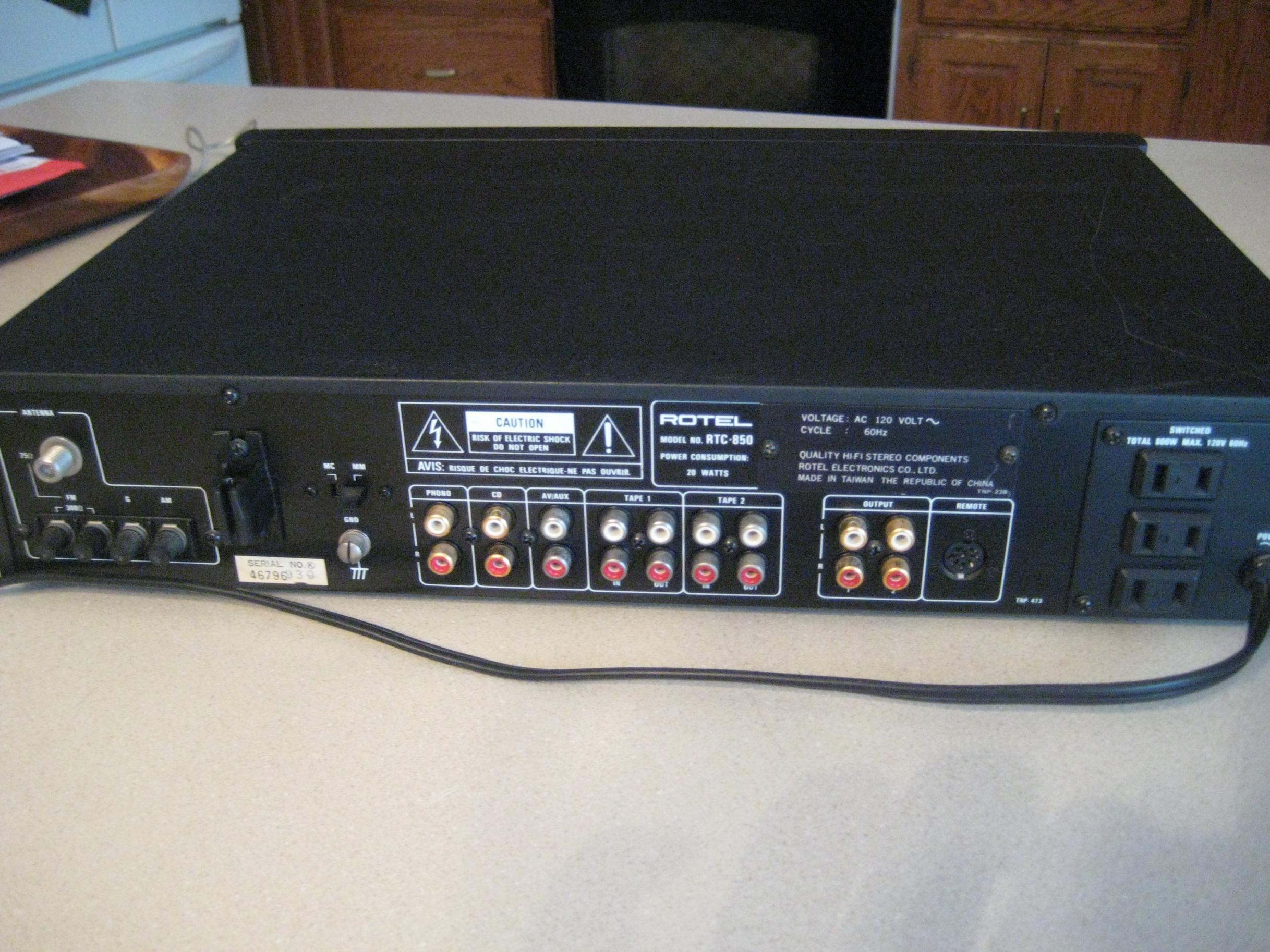 Nice Rotel RTC 850 remote controlled tuner preamp w phono — Polk Audio ...