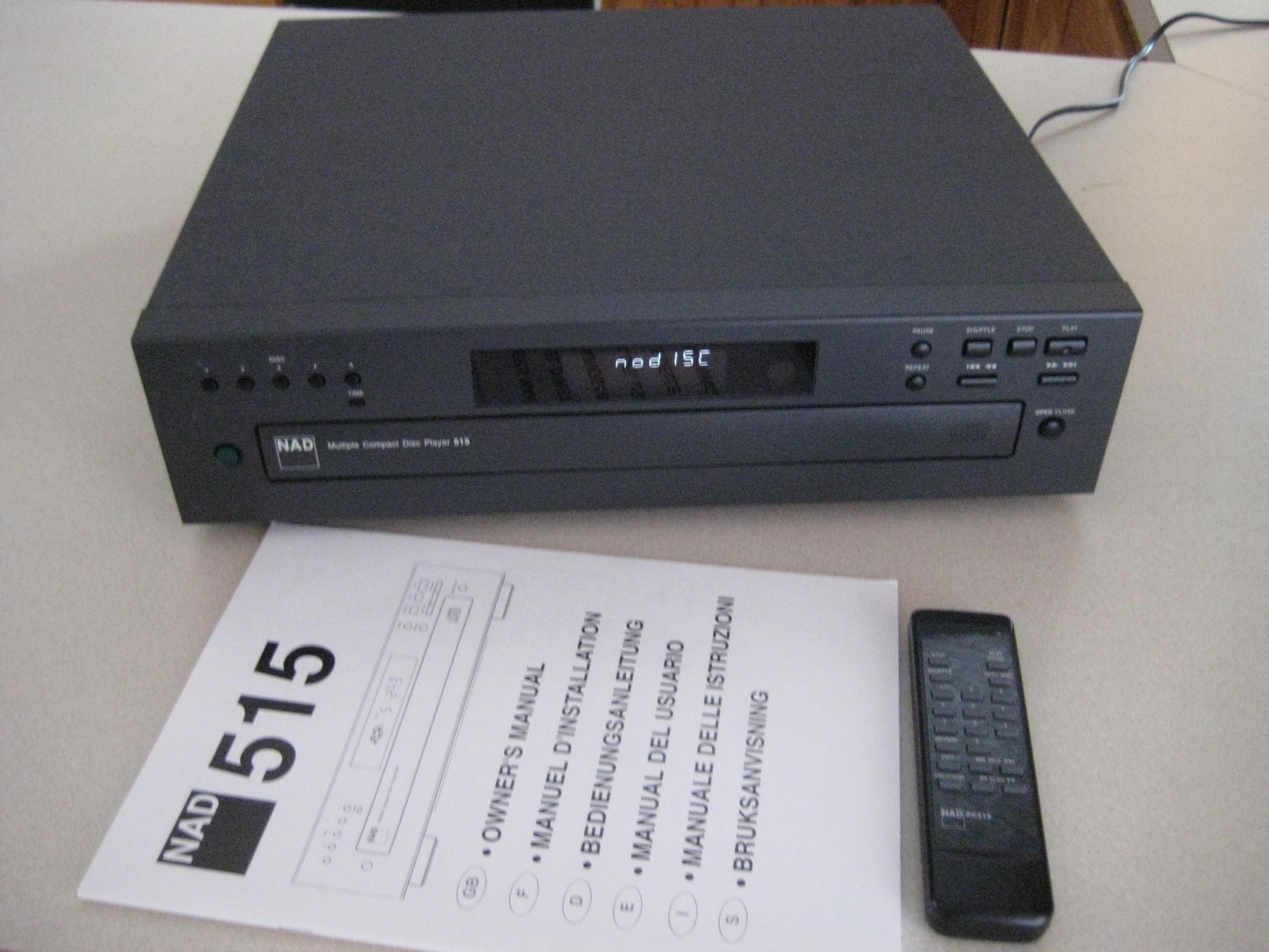 Very Nice NAD 515 5 disc CD changer w remote , manual. Low hours — Polk ...