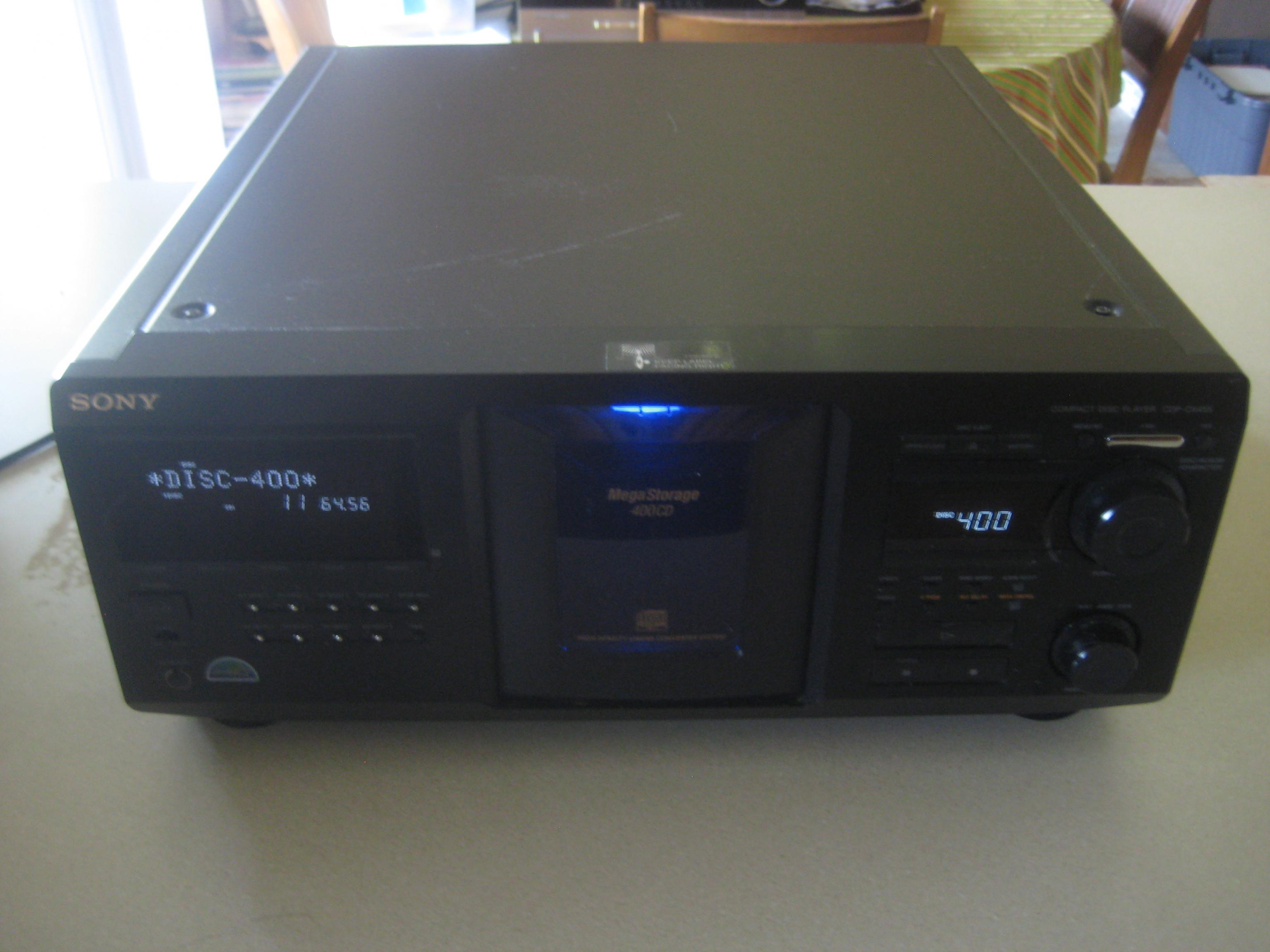 Nice Sony CDP CX 455 400 disc CD changer w remote — Polk Audio Forum