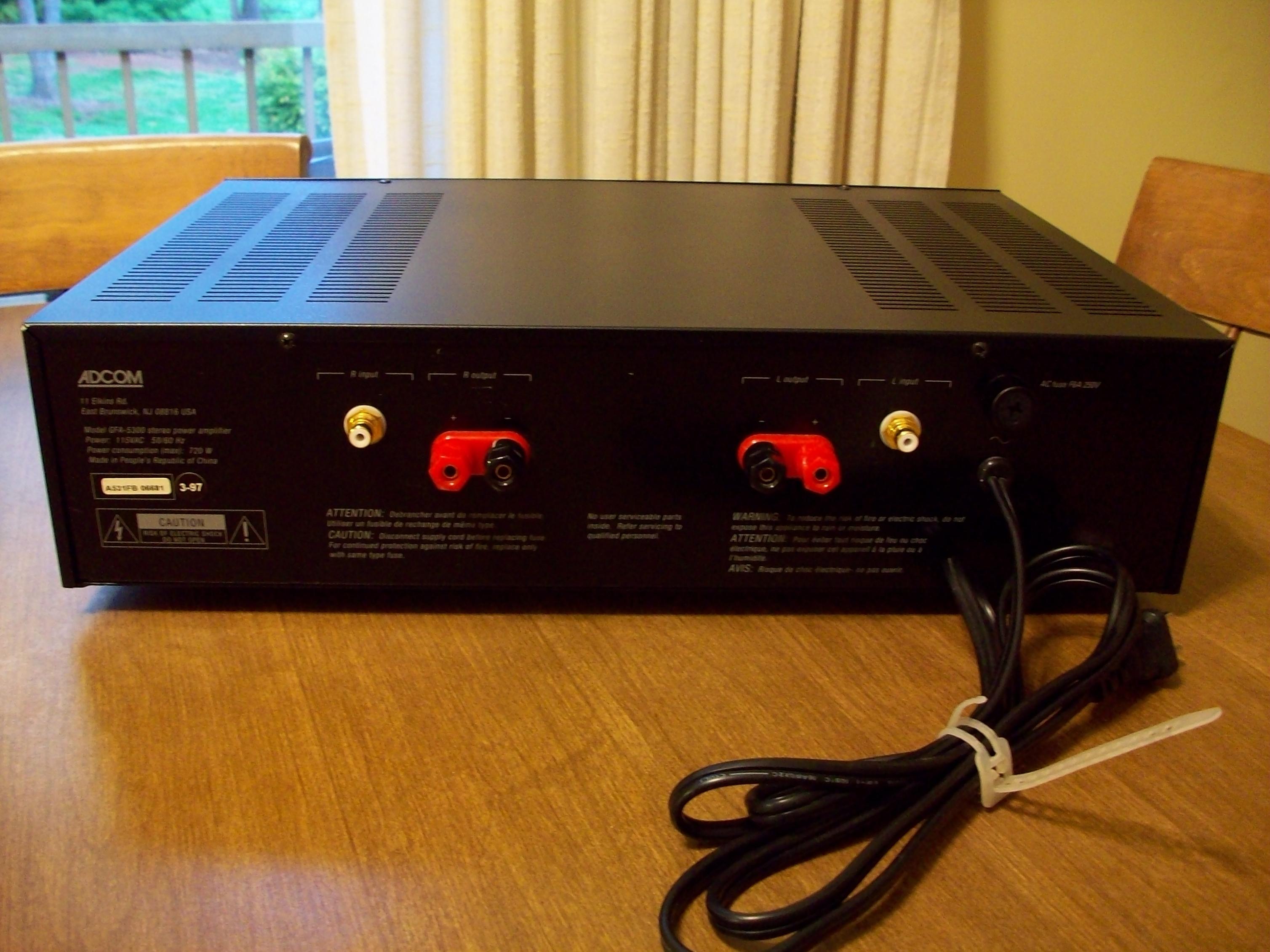 Adcom GFA-5300 Power Amplifier — Polk Audio Forum