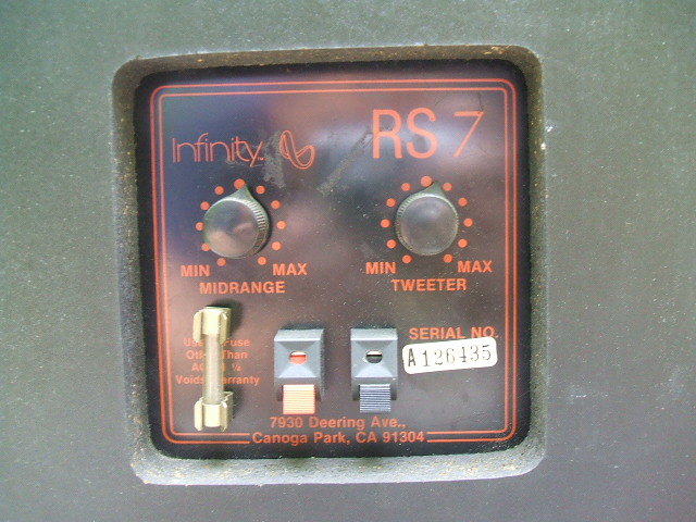 Vintage Infinity RS7 Speaker Review and Information — Polk Audio Forum
