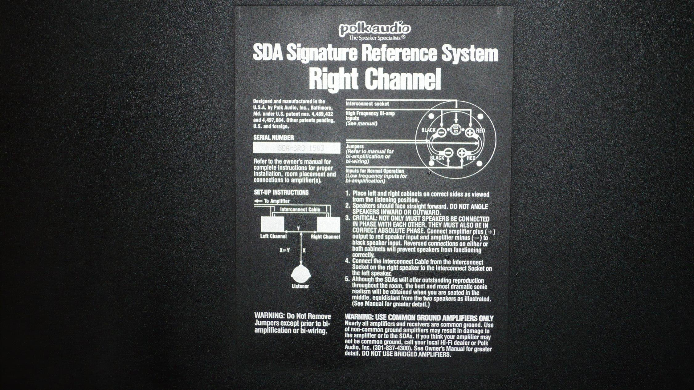 need help with SDA-SRS — Polk Audio Forum
