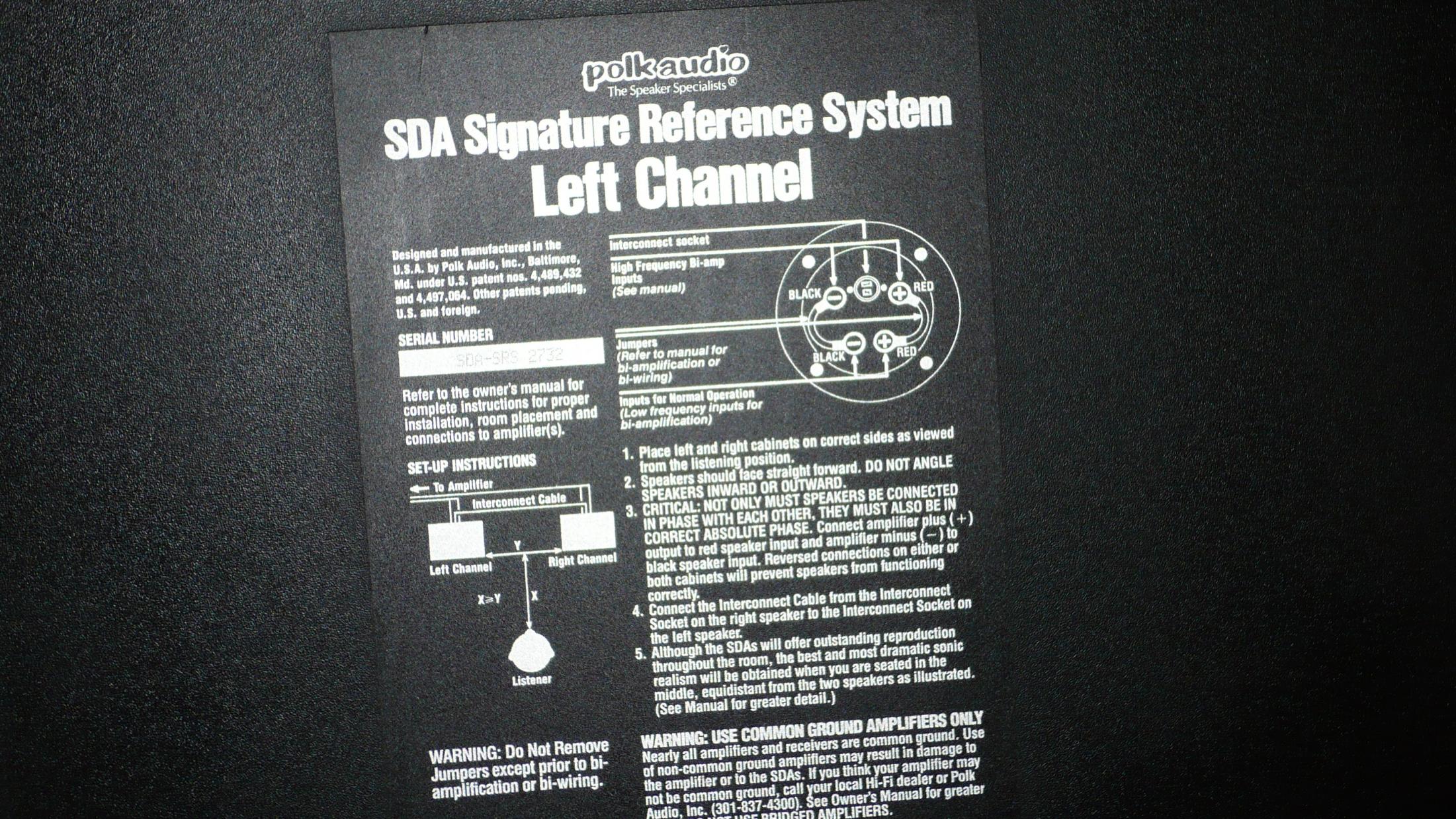 need help with SDA-SRS — Polk Audio Forum