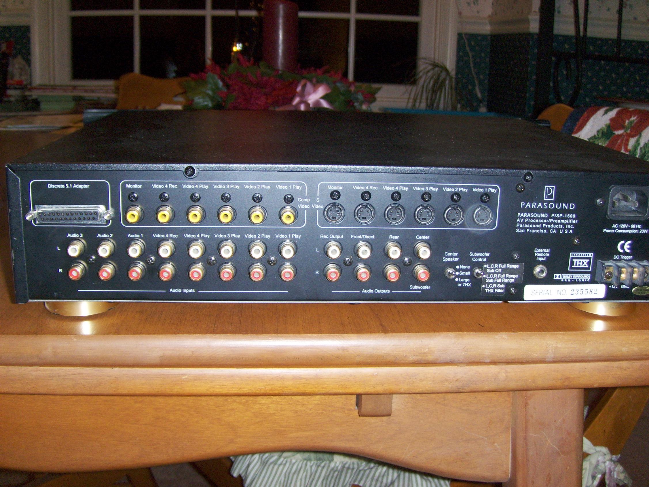 Monitor 7C's, Parasound P/SP 1500 Preamp — Polk Audio Forum