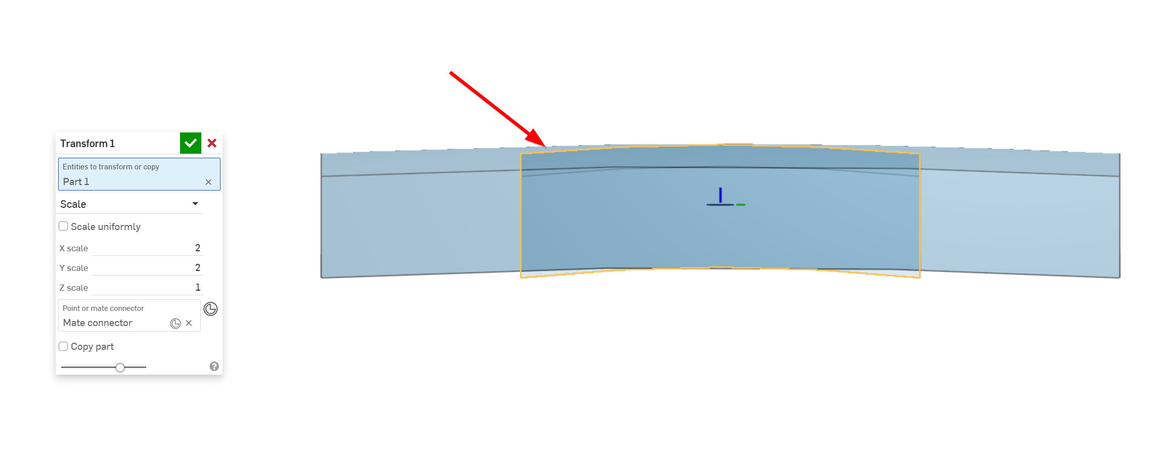 Is it possible to scale around a circular axis rather than a linear ...