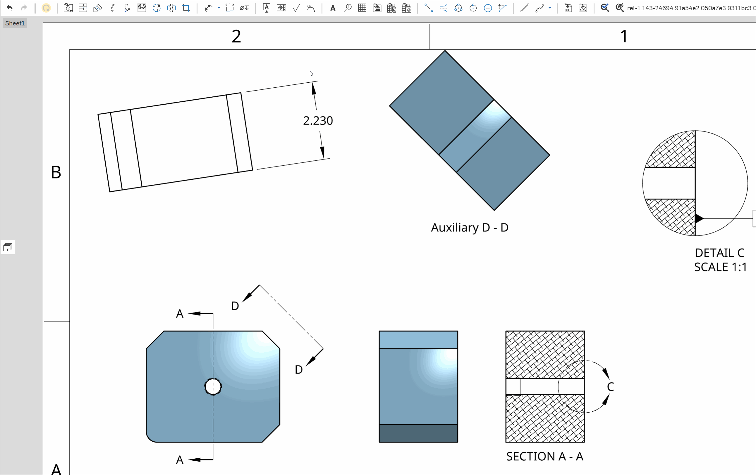 Machining surface Finish Symbol Normal To Line In Drawings Onshape
