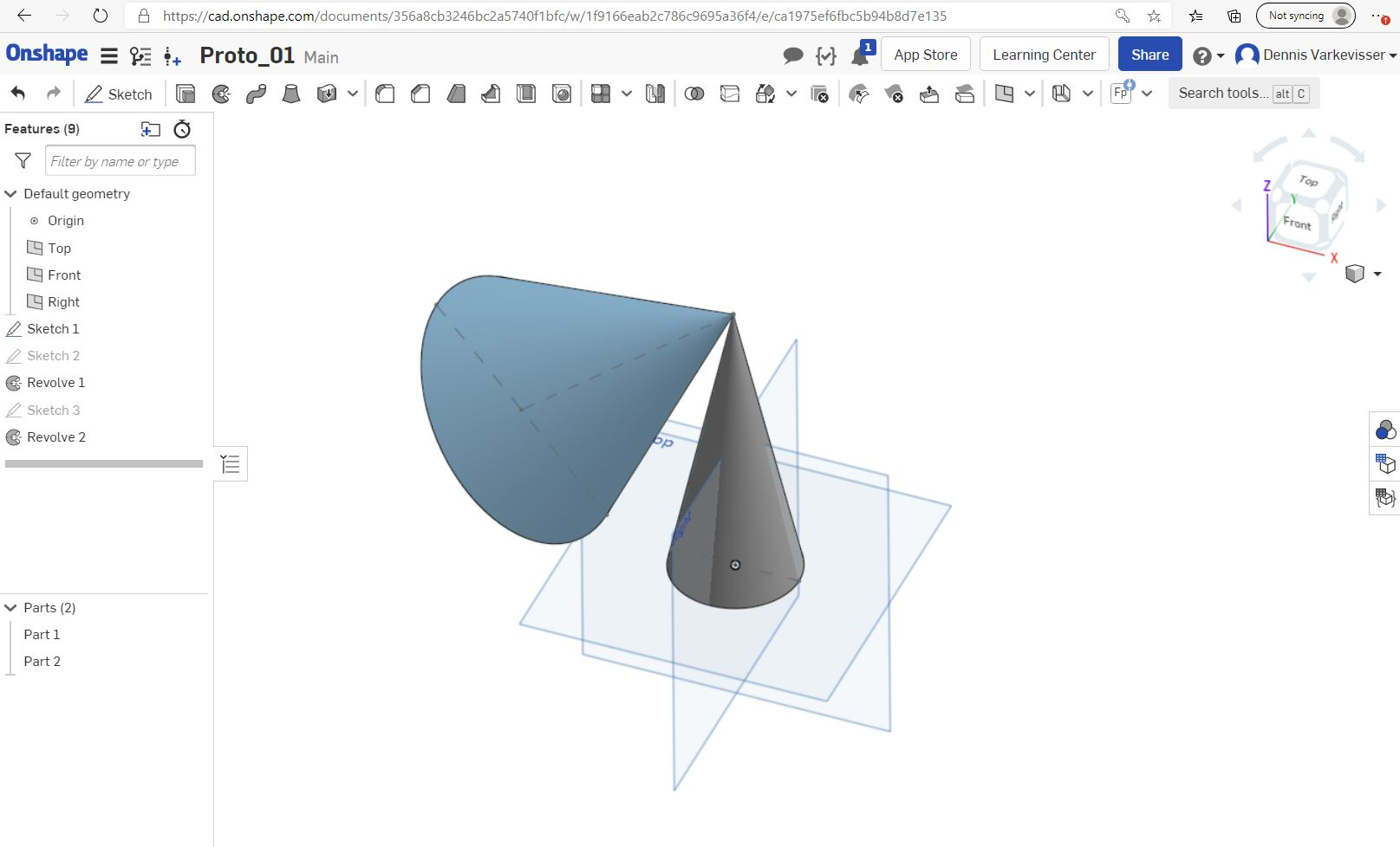 3 Cones Onshape
