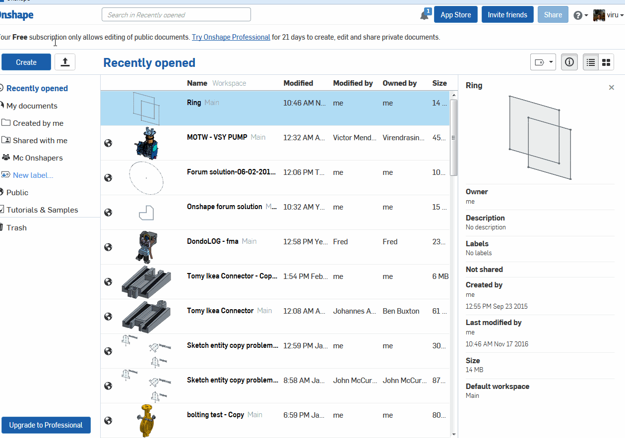 Can You Export A Model In Free Trial Version Of Onshape Onshape