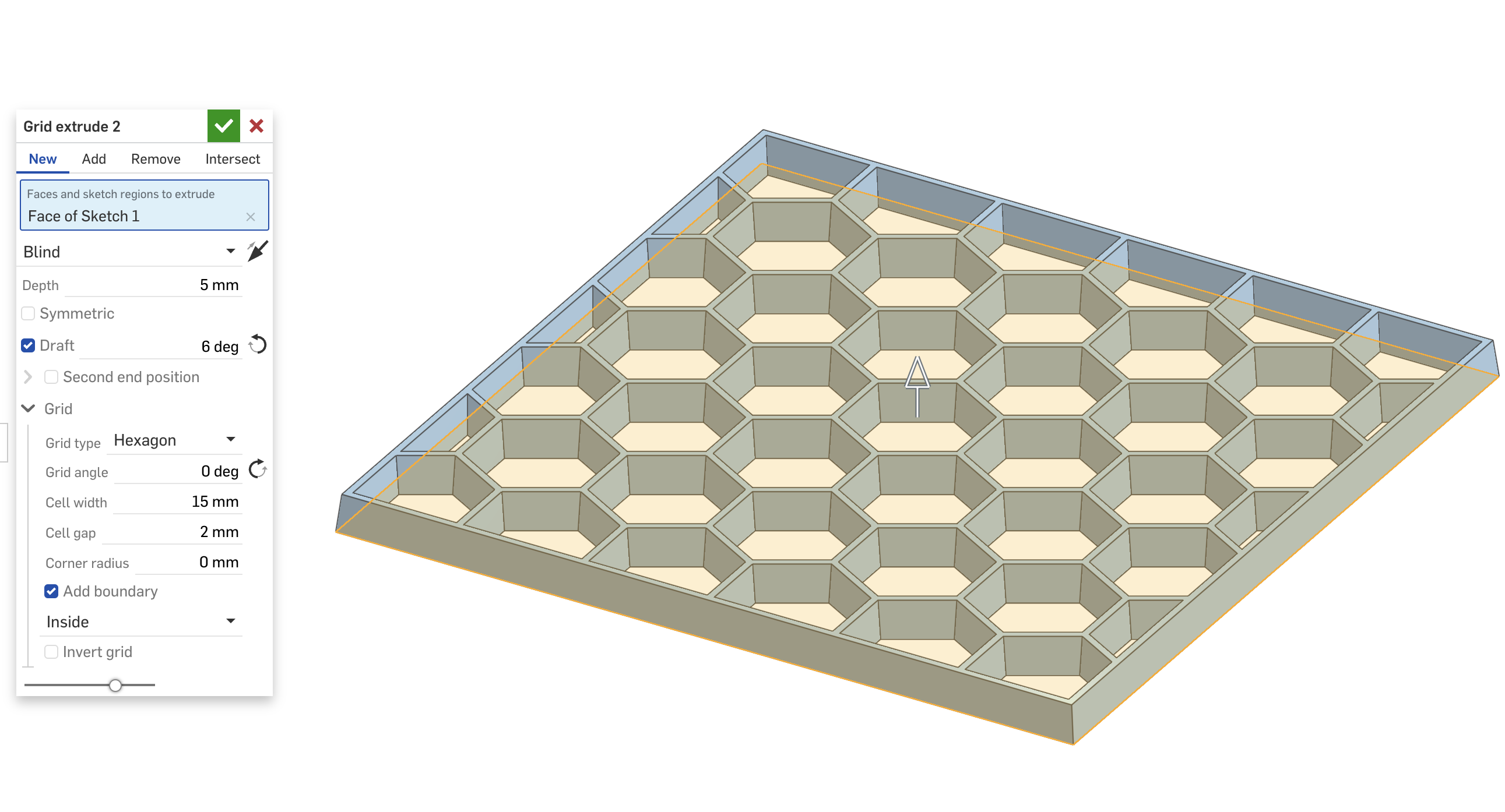 Grid Extrude Custom Feature Onshape