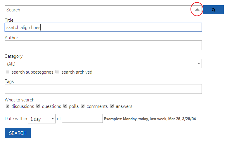 Searching Within Forums in General Onshape