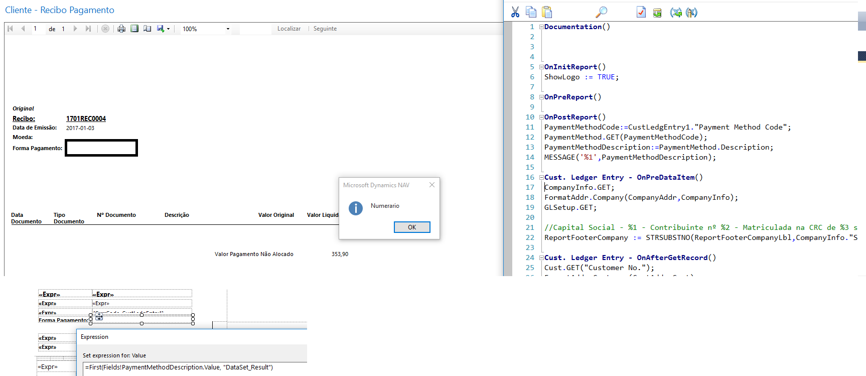 Variable value passed to report is not being printed — mibuso.com