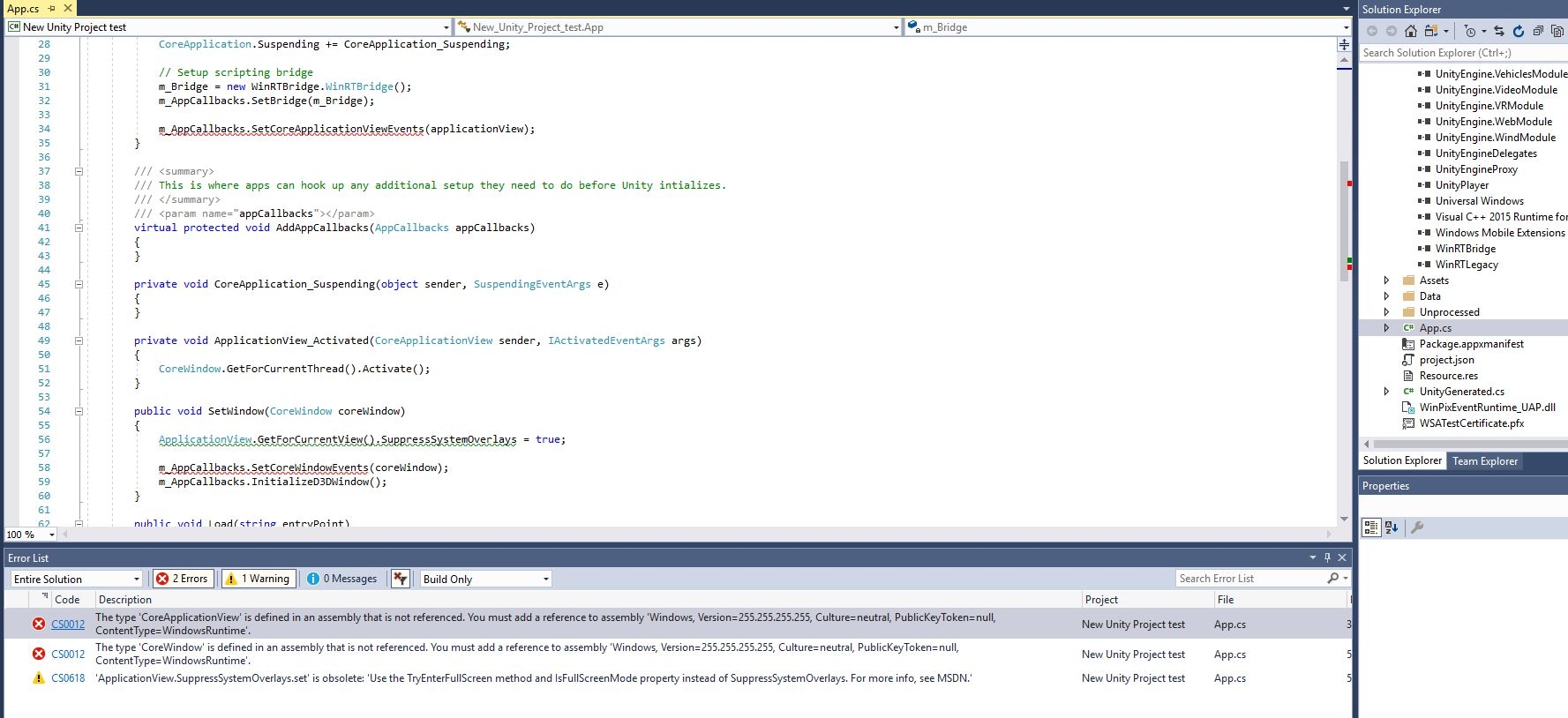 VS Error: Type 'CoreApplicationView' and 'CoreWindow' Defined in ...
