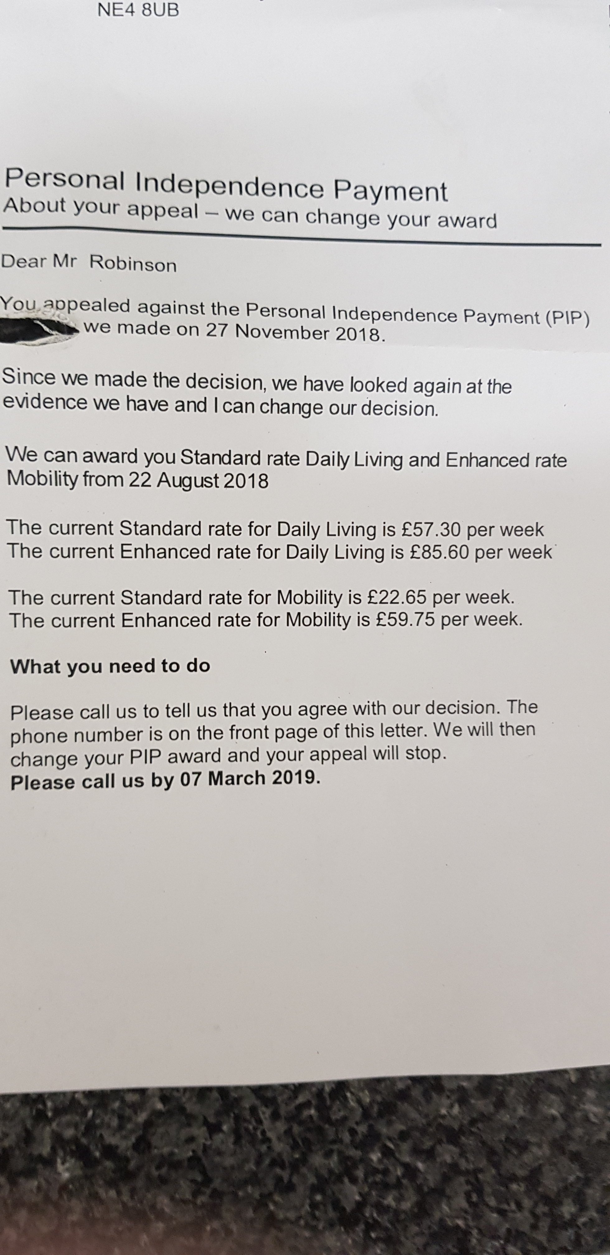 Hi Thanks For Your Reply I Have Received A Letter From The DWP Any 