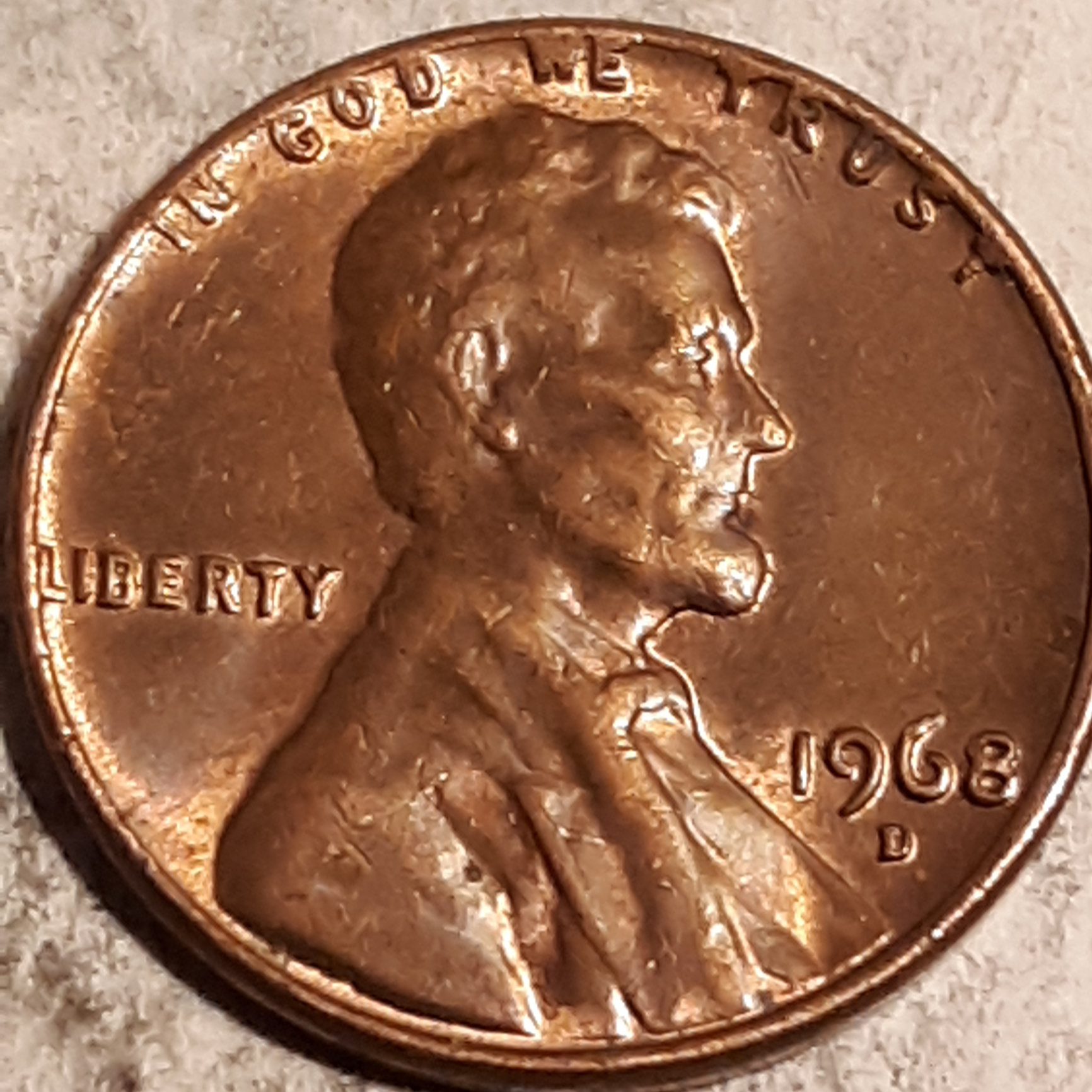 1968 D 1 Cent is this doubled die ? — Collectors Universe