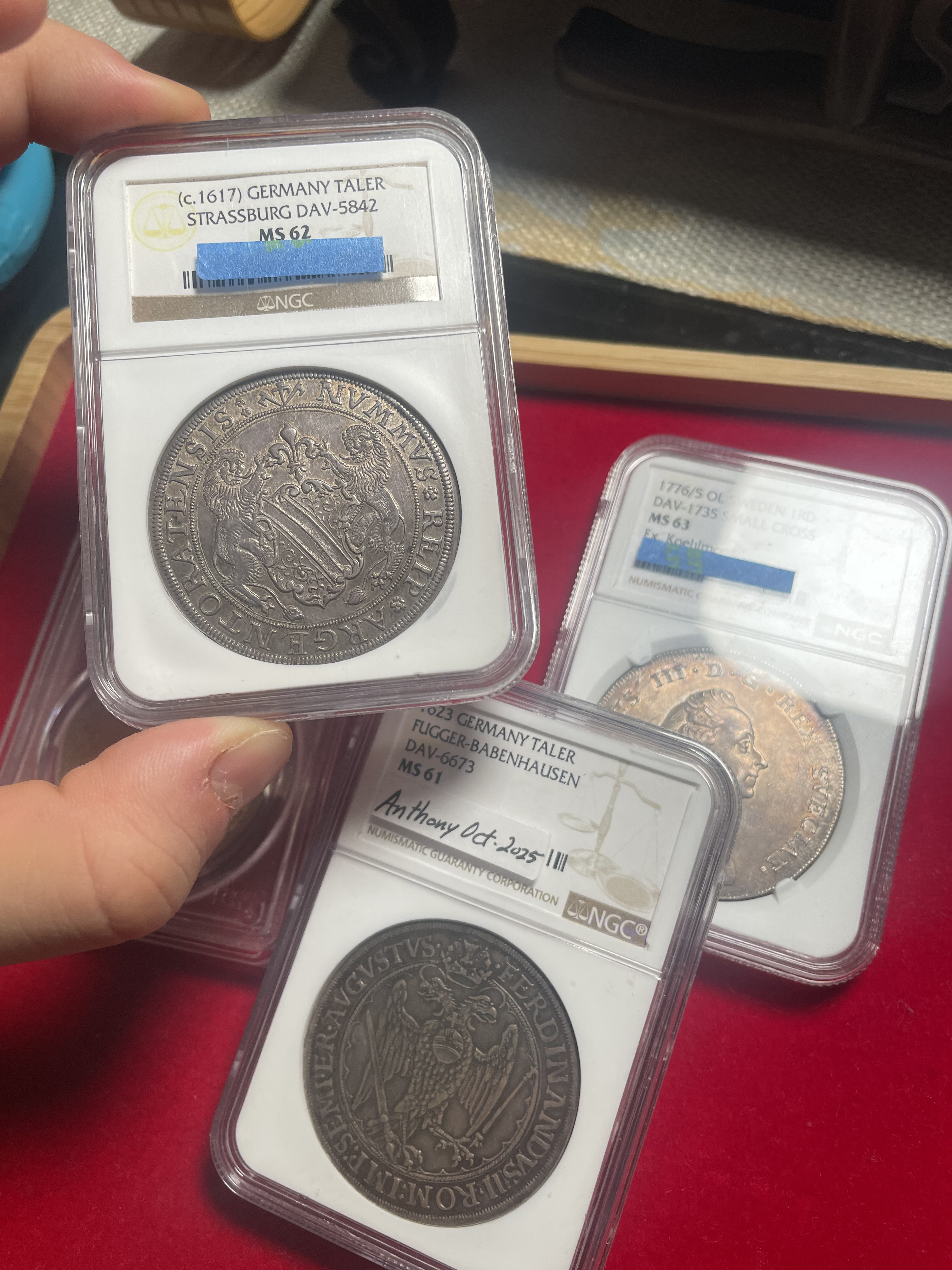 NEWP: c1617? - Strasbourg Taler - NGC MS 62 (Toned!) — Collectors Universe