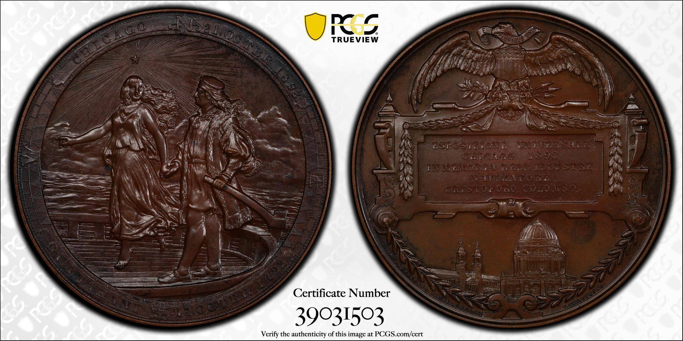 Bronze Eglit 37 graded and imaged. — Collectors Universe