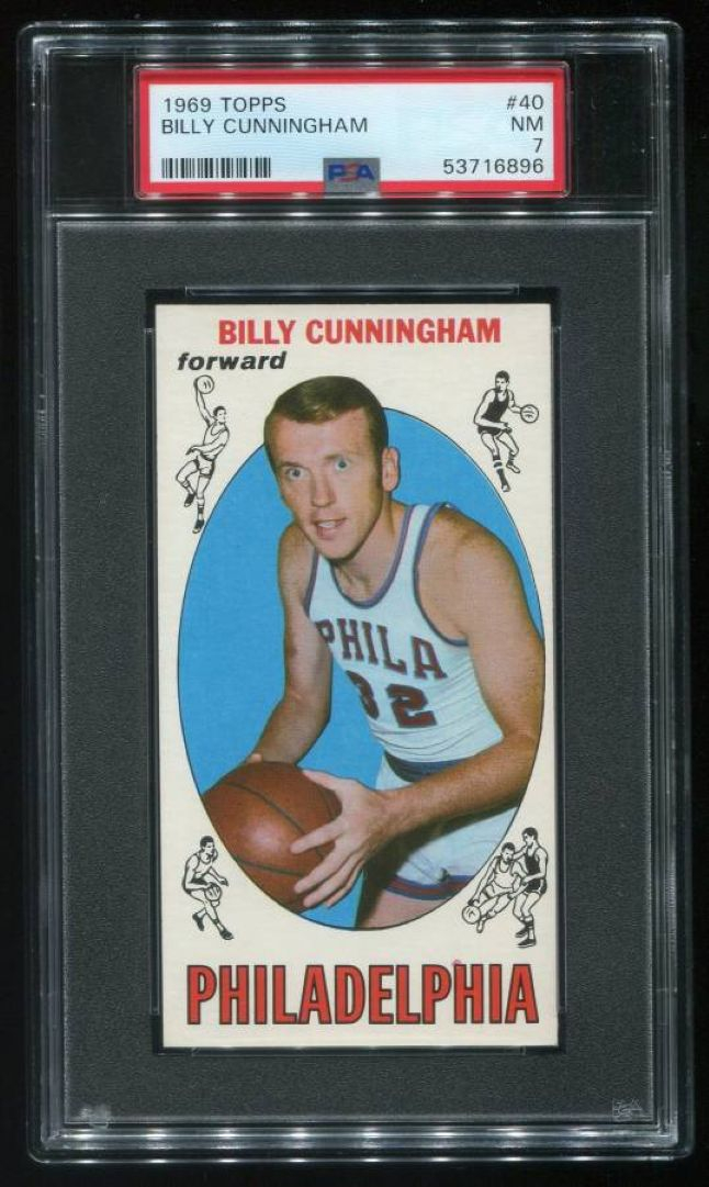FS: 1969 Topps Billy Cunningham & Gus Johnson PSA 7 HOF RCs - Blowout ...