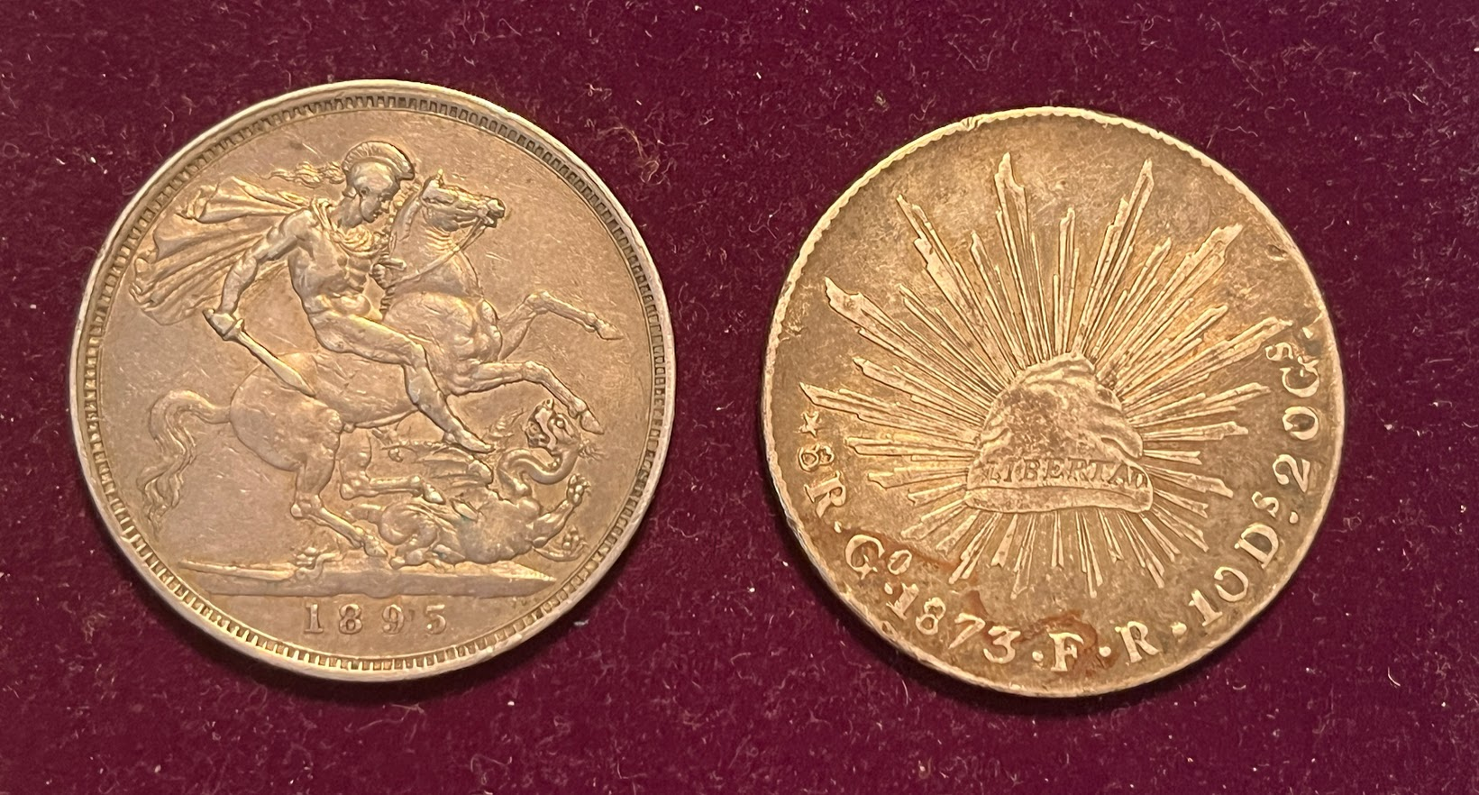 FS: Two Crown Size Silver GB Crown & Mexico 8 Reales — Collectors Universe