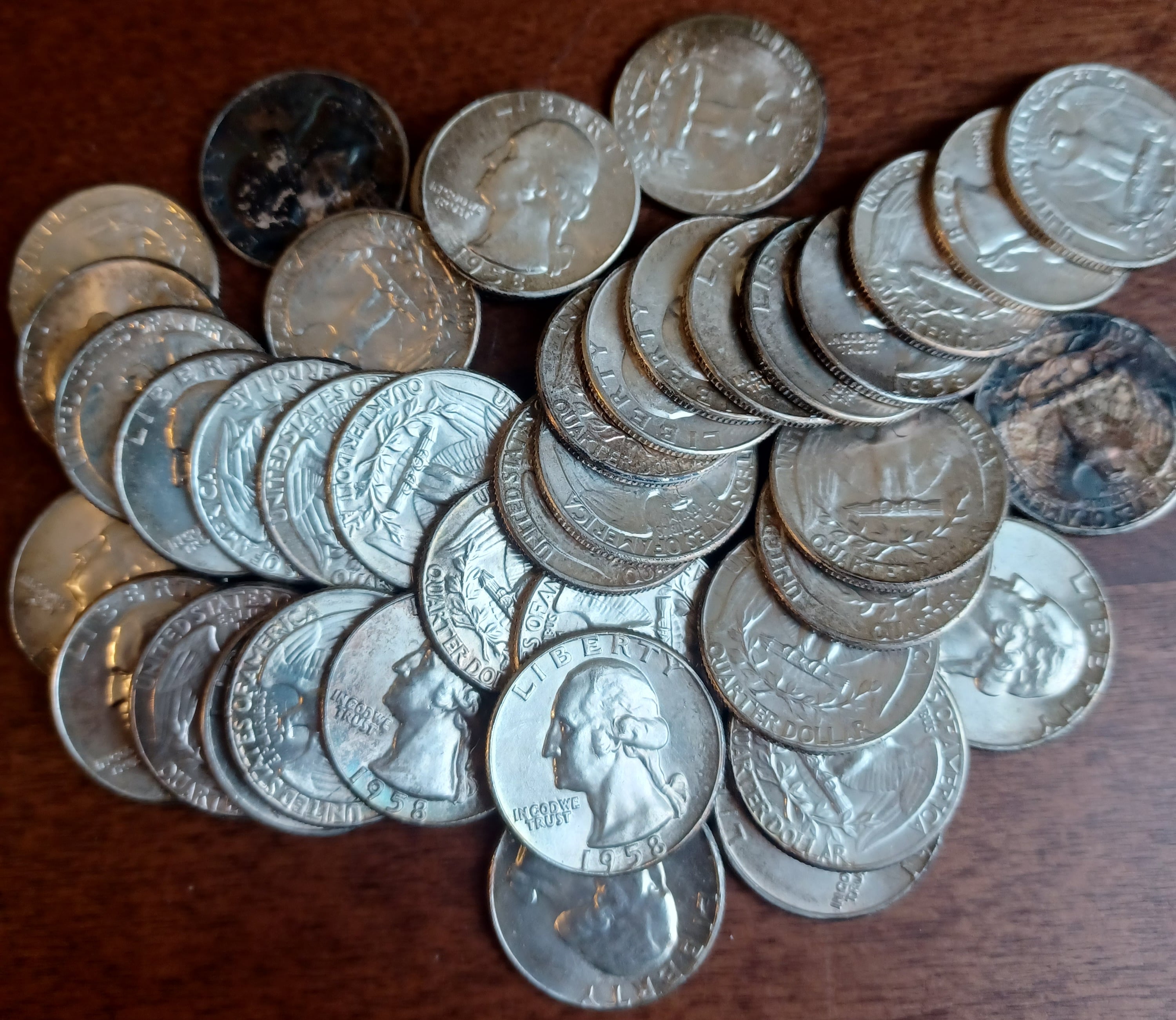 FS Original roll 1958 Washington Quarters. — Collectors Universe