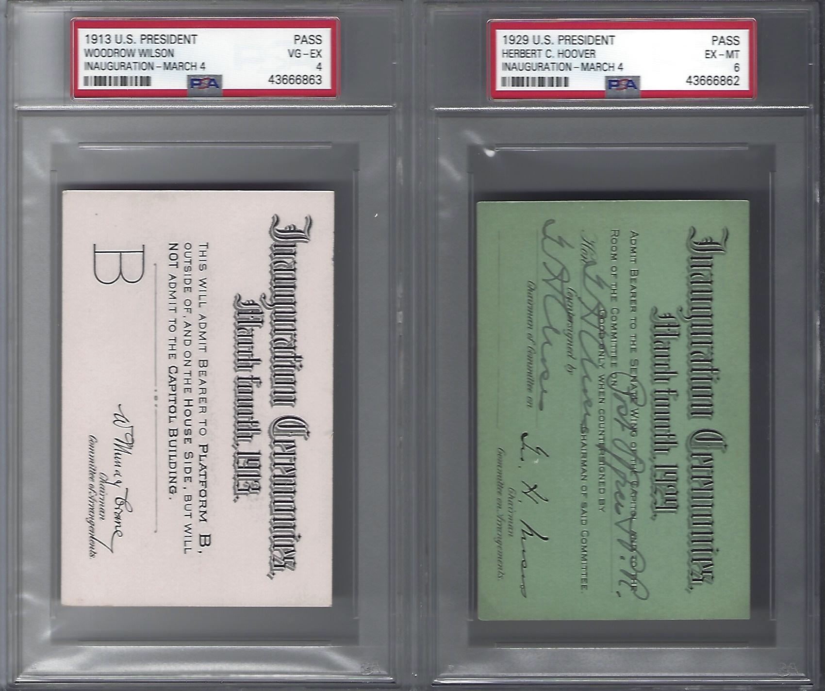 Presidential Inauguration ticket collection — Collectors Universe