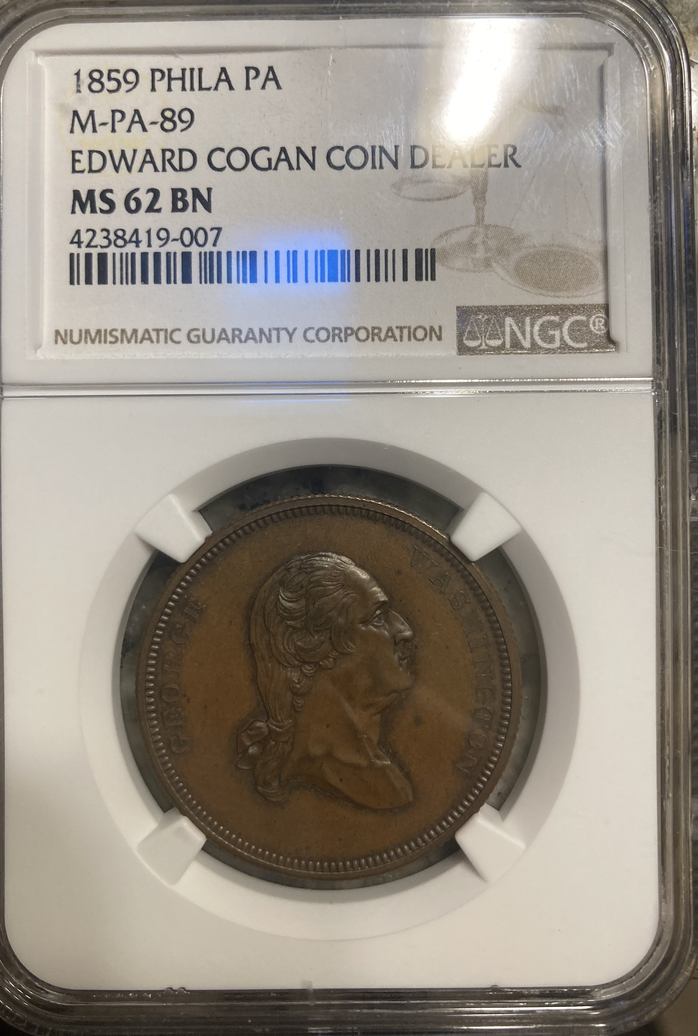 NGC cogan medal prices delivered, Paypal — Collectors Universe