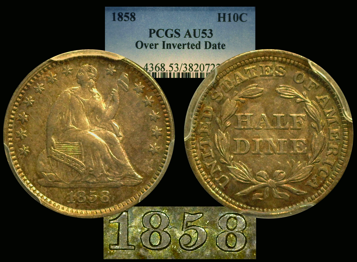 Just added this neat Seated Half Dime Variety to my Variety Type set ...