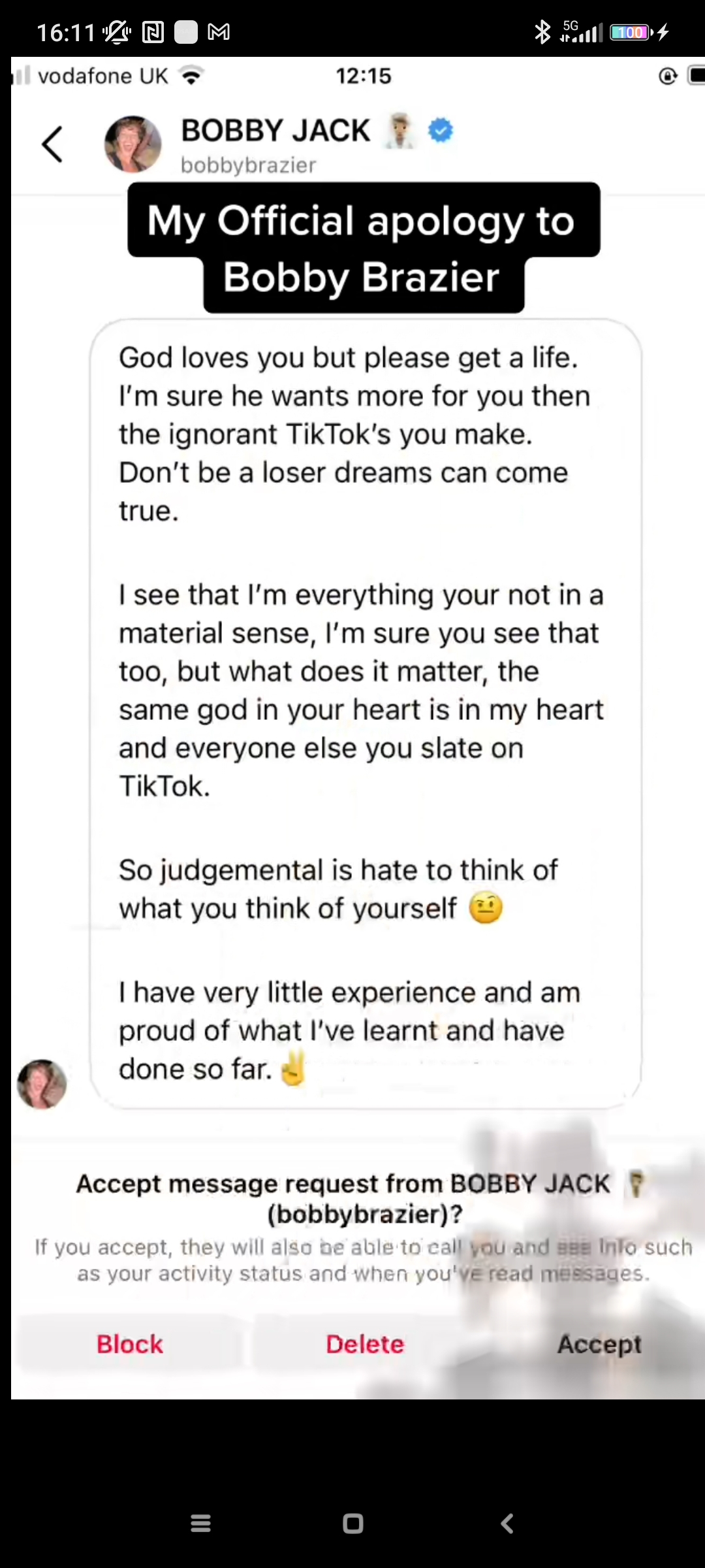 EE - Bobby Brazier (Freddie) bites back at Tiktoker's criticisms of his ...