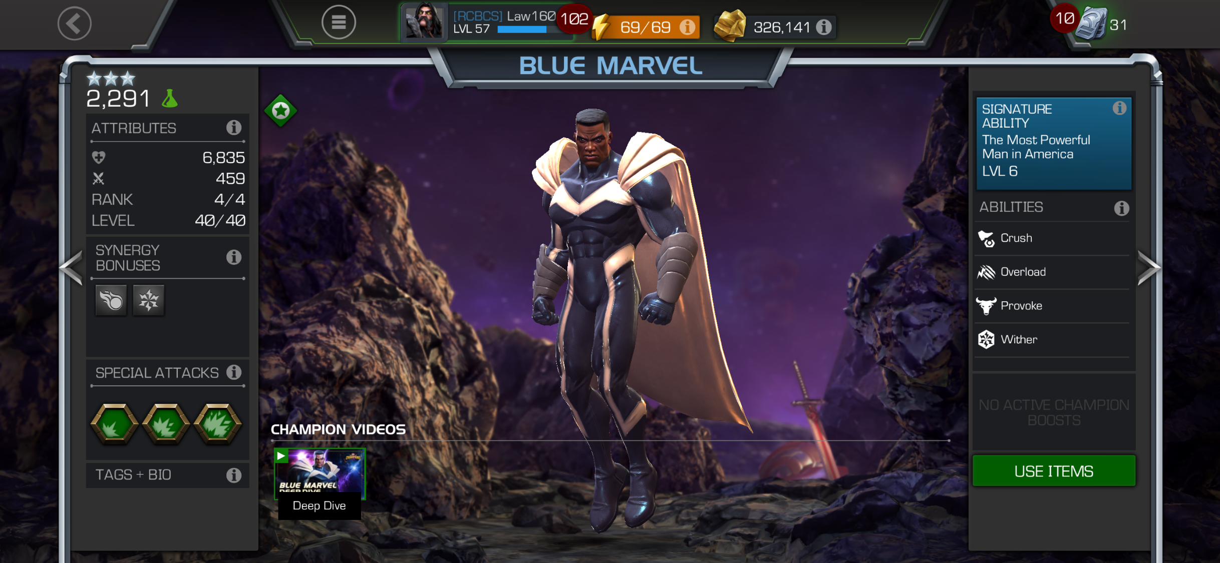 Initial thoughts on Blue Marvel? - Marvel Contest of Champions