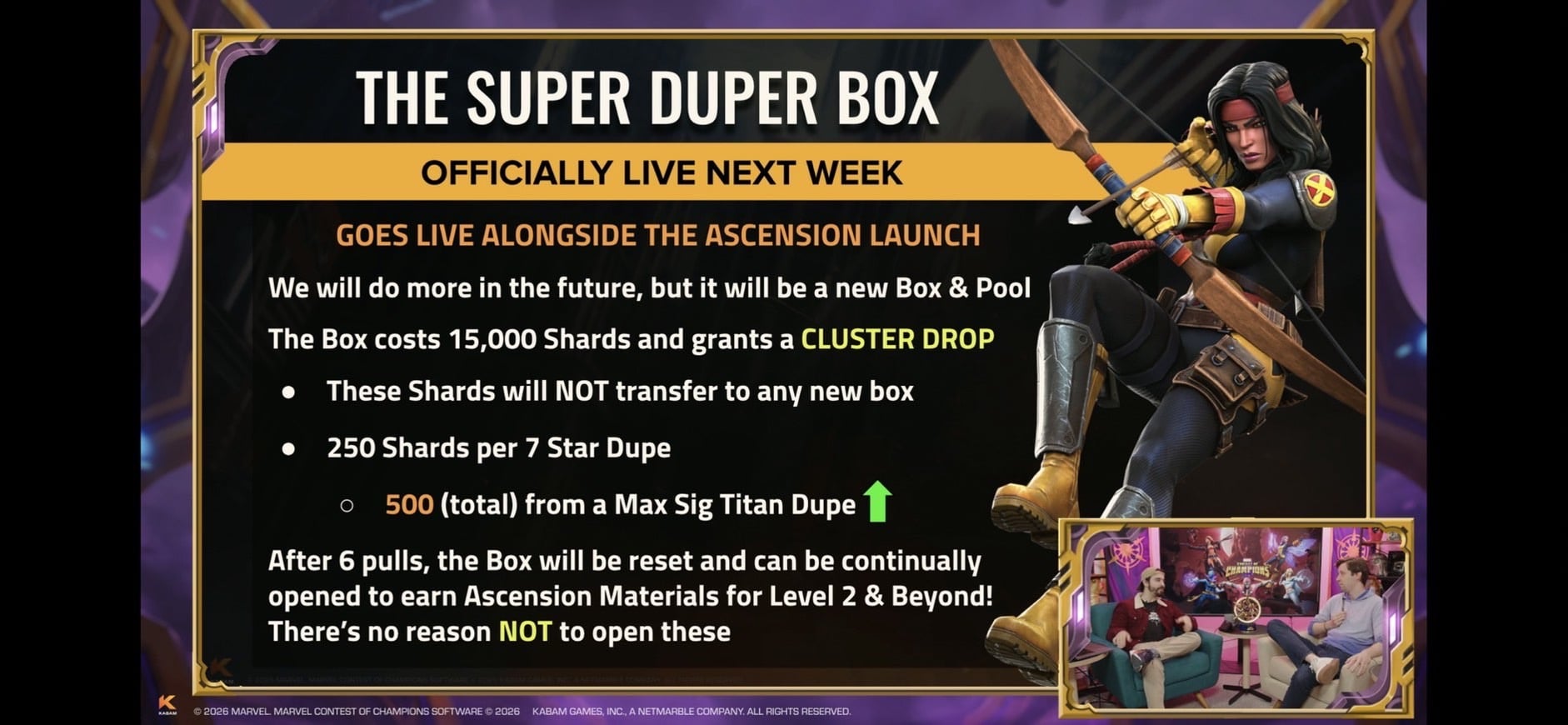 Super Duper Ascension Box Timelines - Marvel Contest of Champions