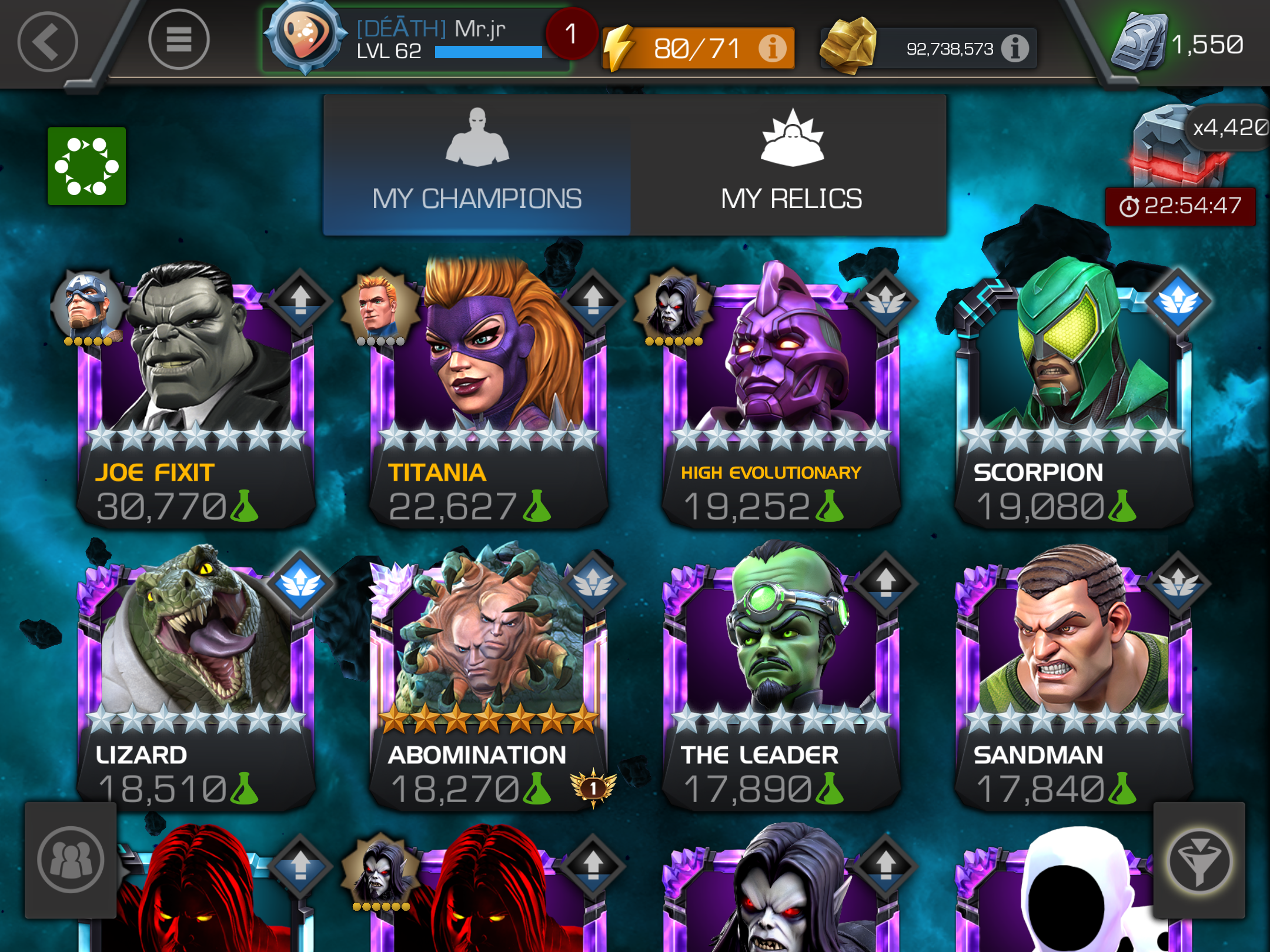 Who to use or rank up to use in ordeal that’s a science villian ...