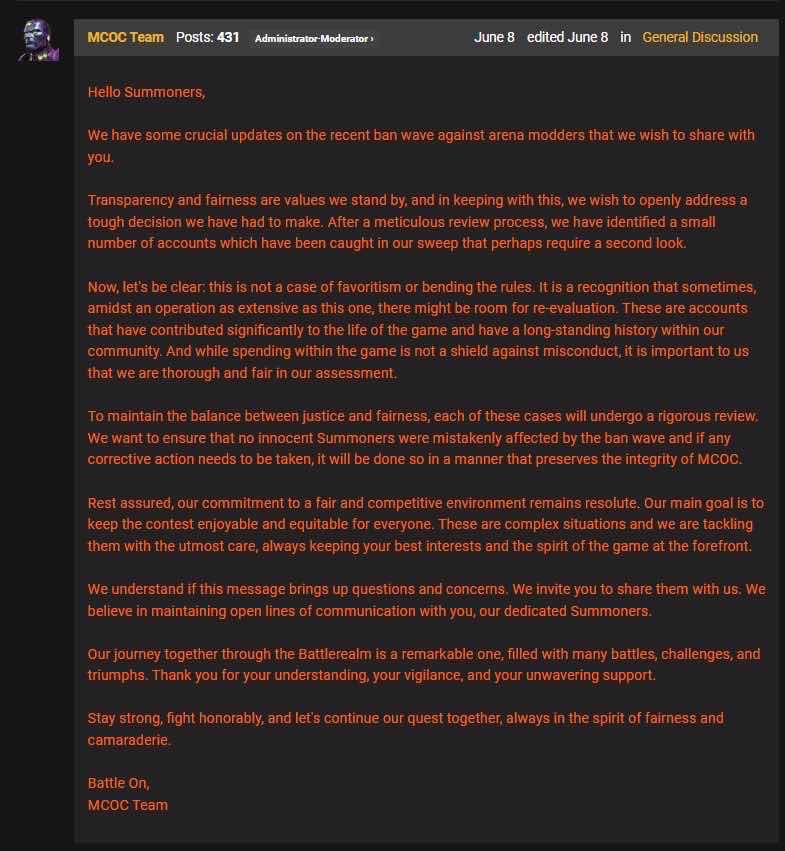 the love between Kabam and the whales — Marvel Contest of Champions