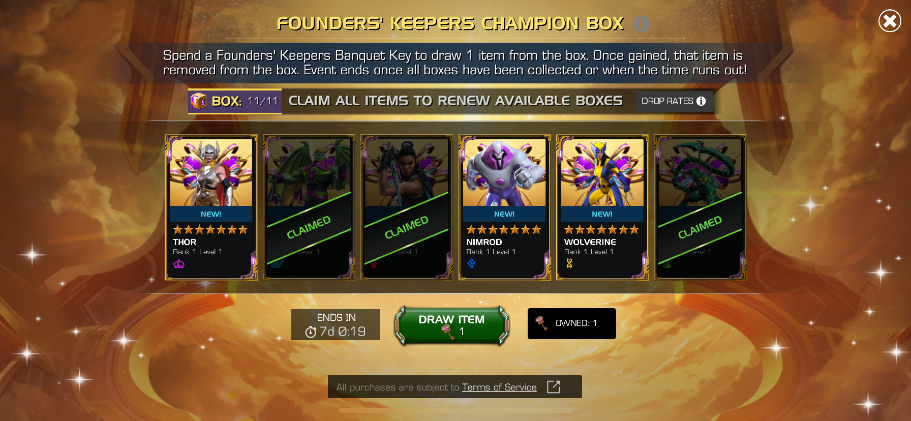 Banquet key bug - Marvel Contest of Champions