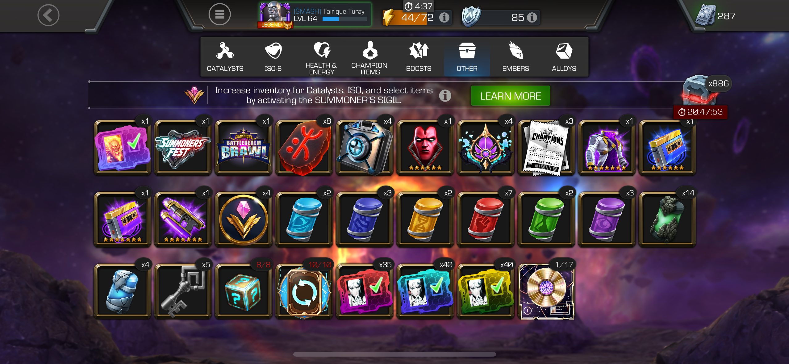 Stellar Forge Star Lord - Which piece am I missing? - Marvel Contest of ...