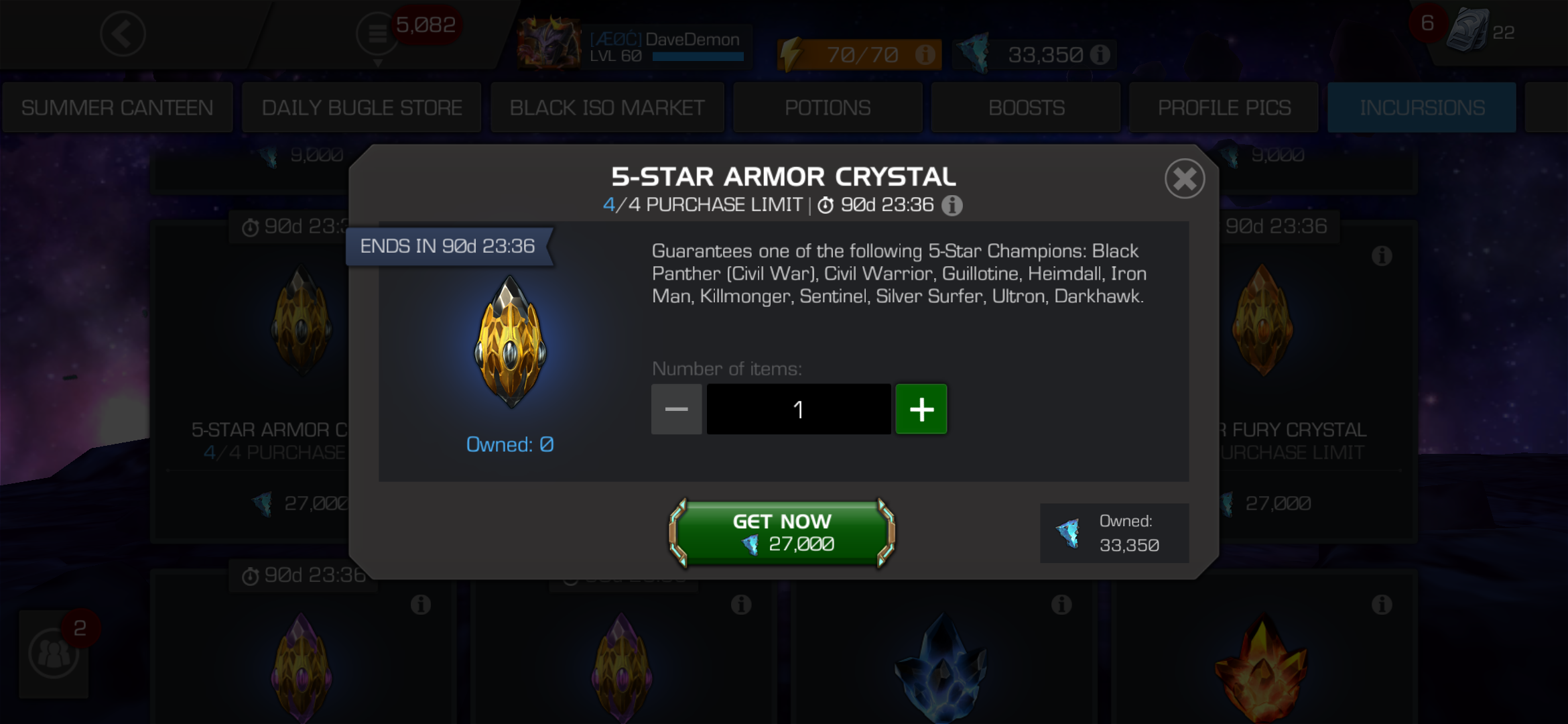 Incursion crystal are messed up - Marvel Contest of Champions