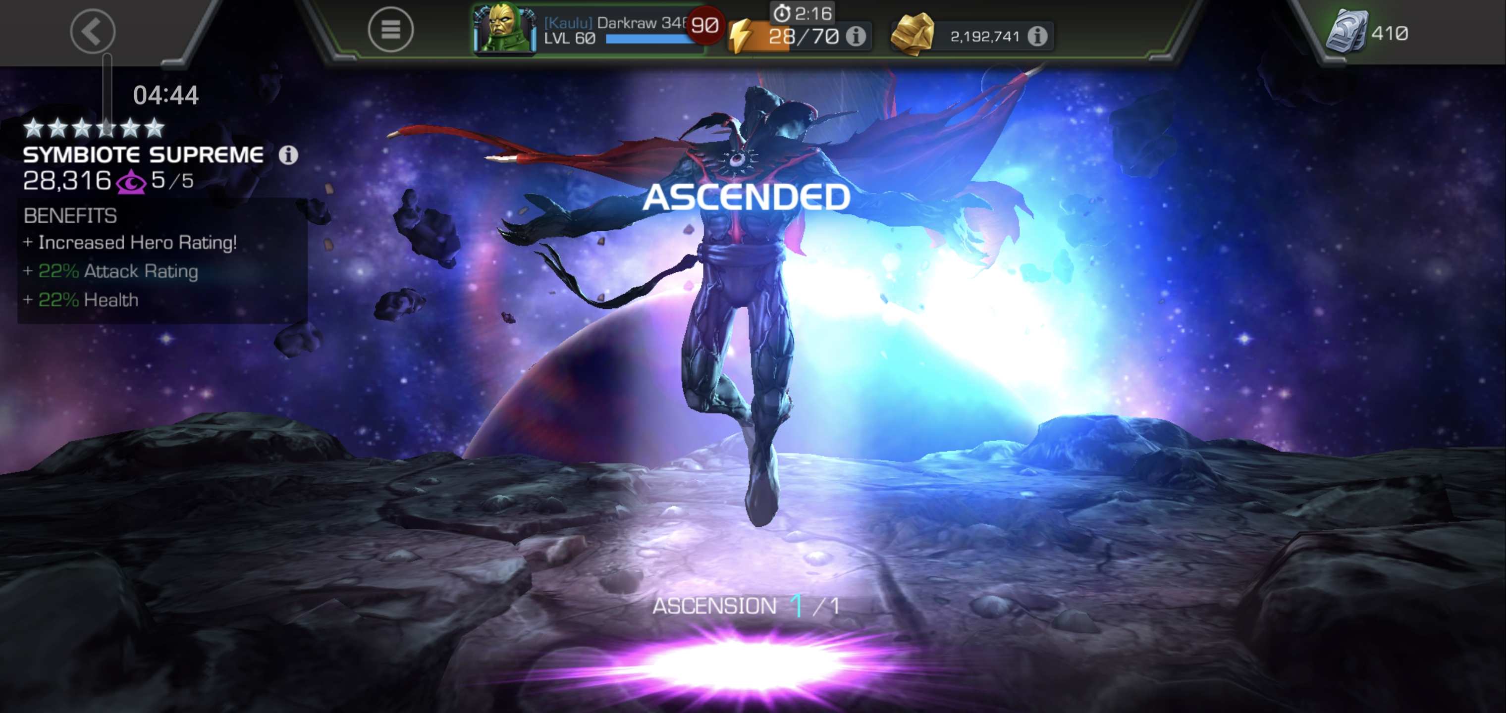 For my 2nd ascension I was torn, but then I saw he's the boss in this ...